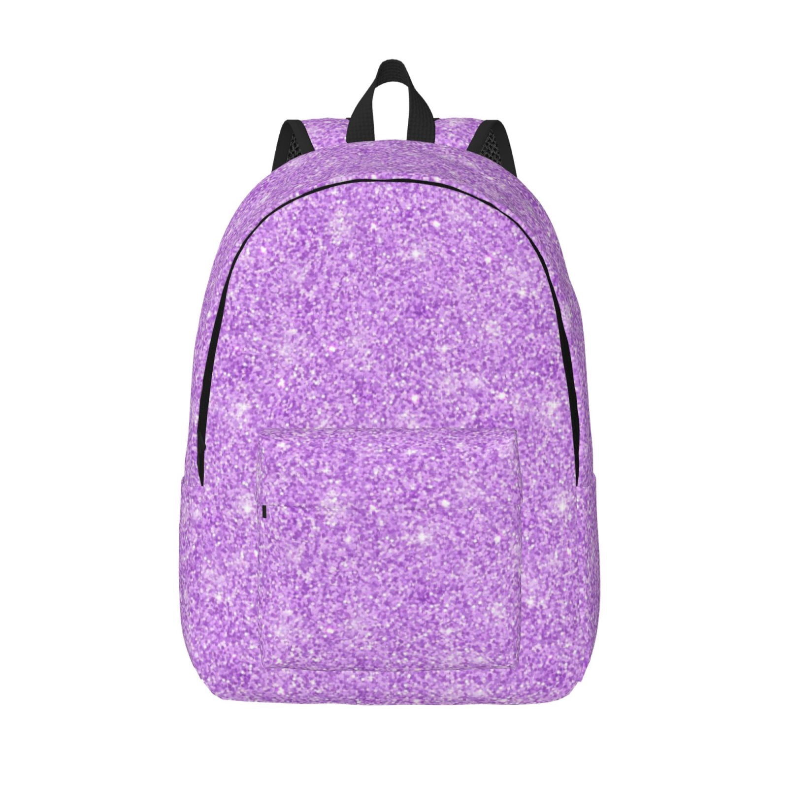 Defioc Lilac Glittering for Canvas Backpack,Travel Rucksack Unisex ...