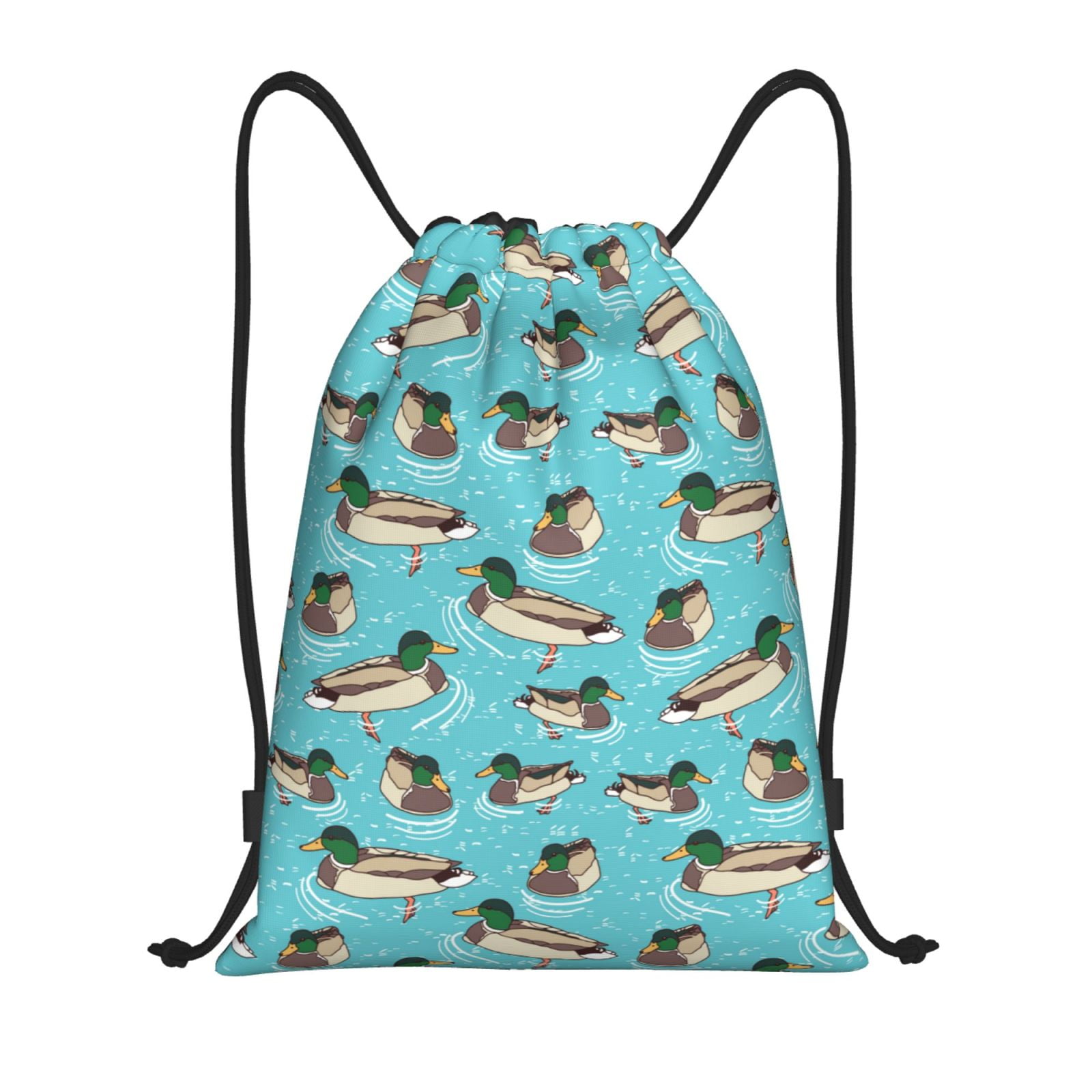 Defioc Mallard Ducks Swimming In The Lake for Drawstring Backpack ...