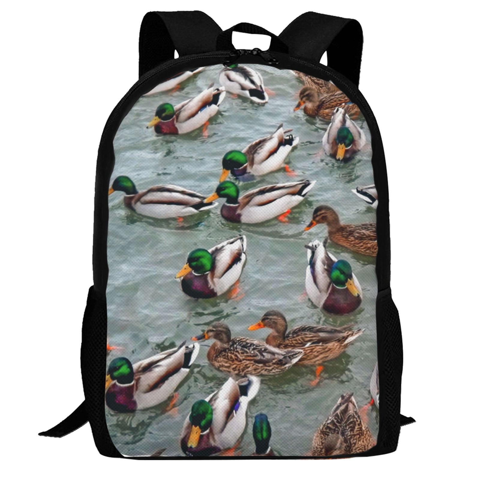 Defioc Mallard Ducks Swimming Pattern Carry on Backpack,16.5x12.5x5.5 ...