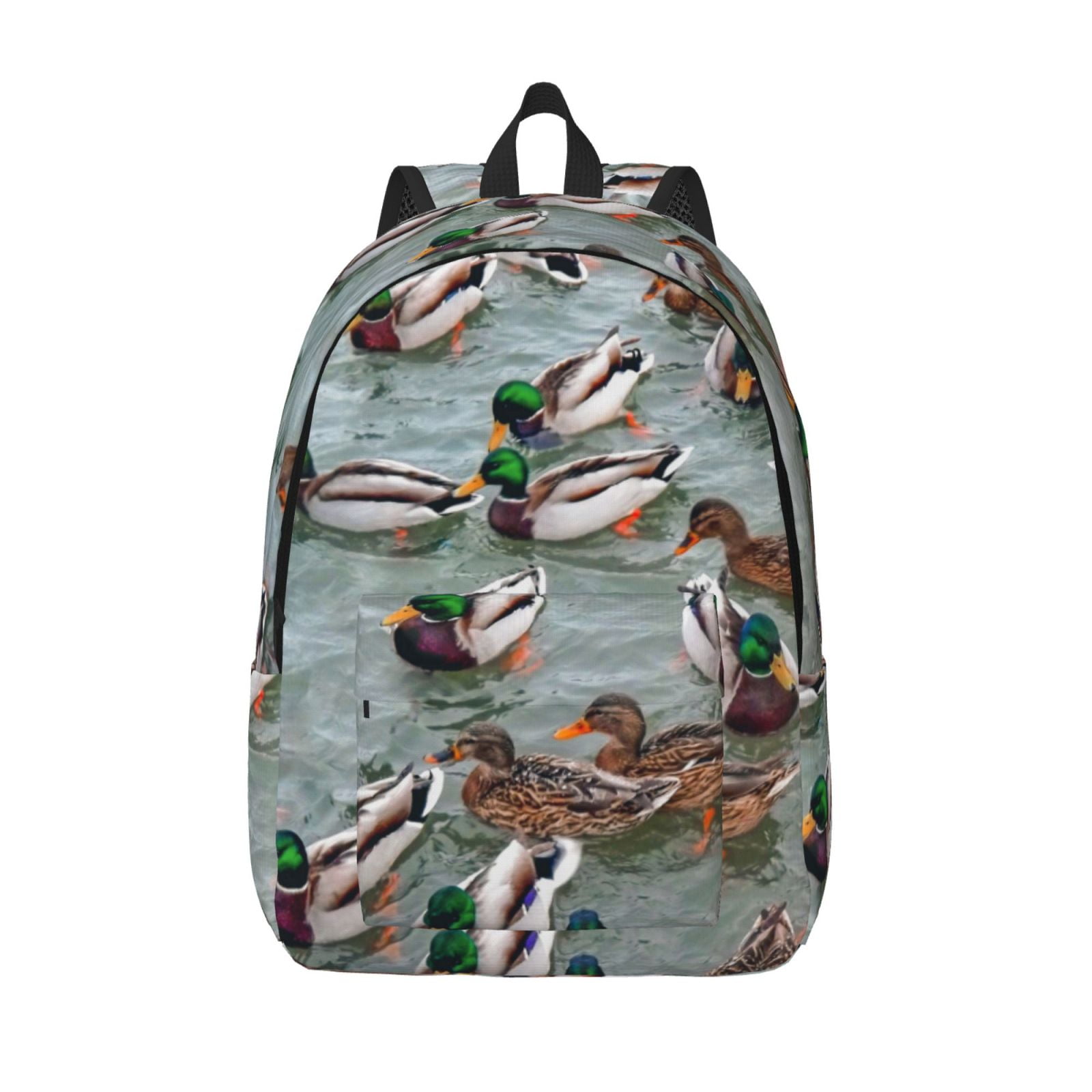 Defioc Mallard Ducks Swimming for Canvas Backpack,Travel Rucksack ...