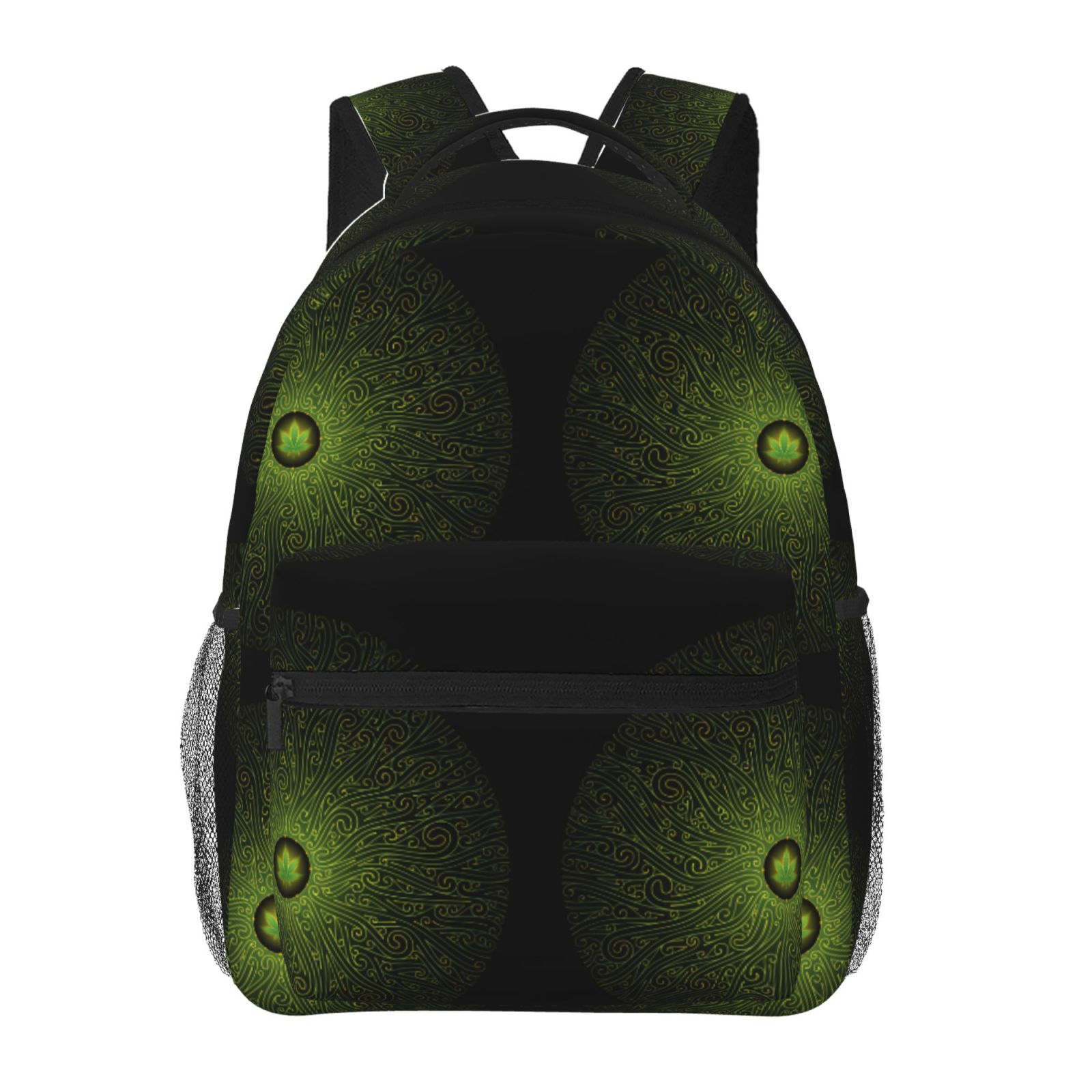 Defioc Mandala With Marijuana Leaf Pattern Laptop Backpack,Travel ...