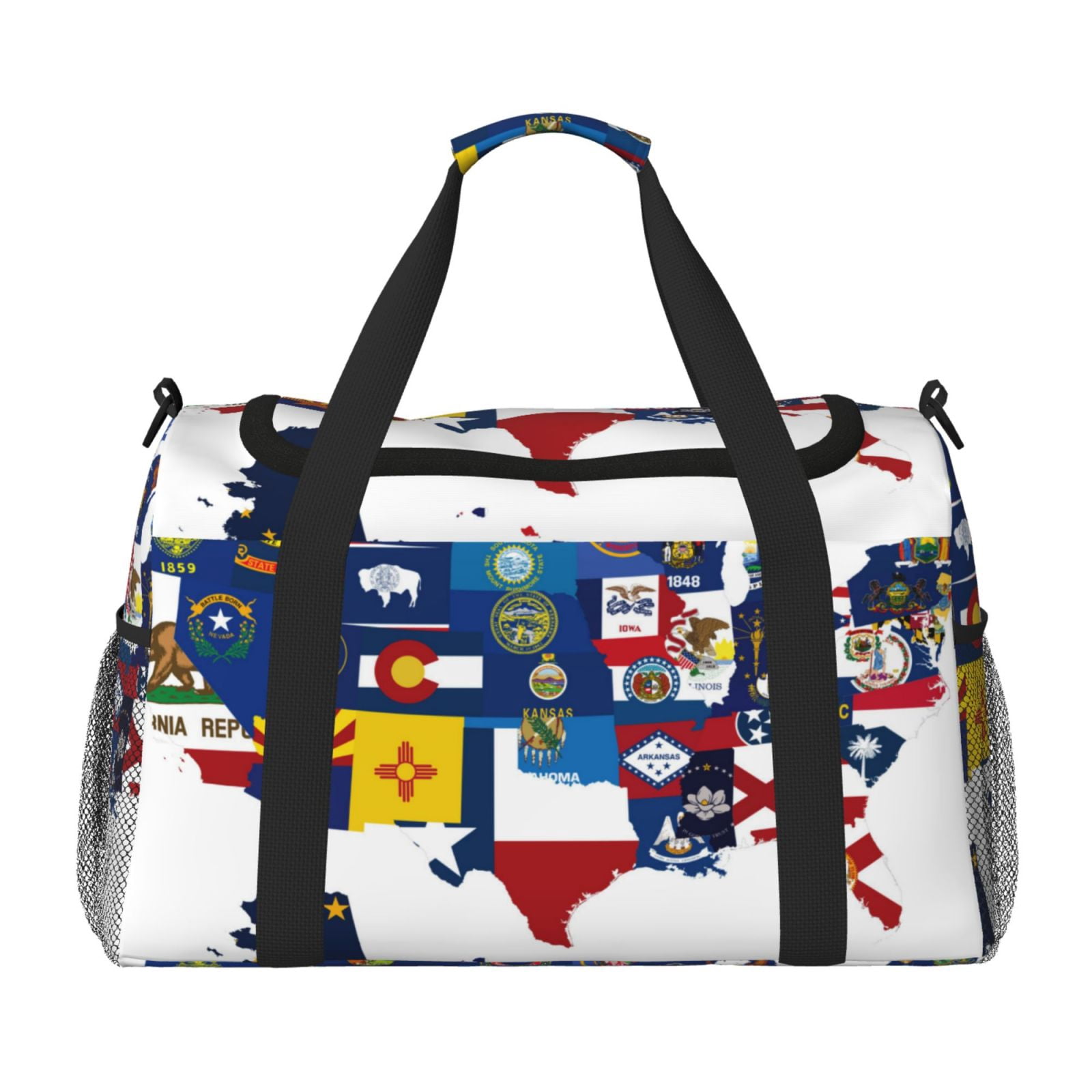 Defioc The Map Of United States Print Hand Travel Bag - Foldable Travel ...