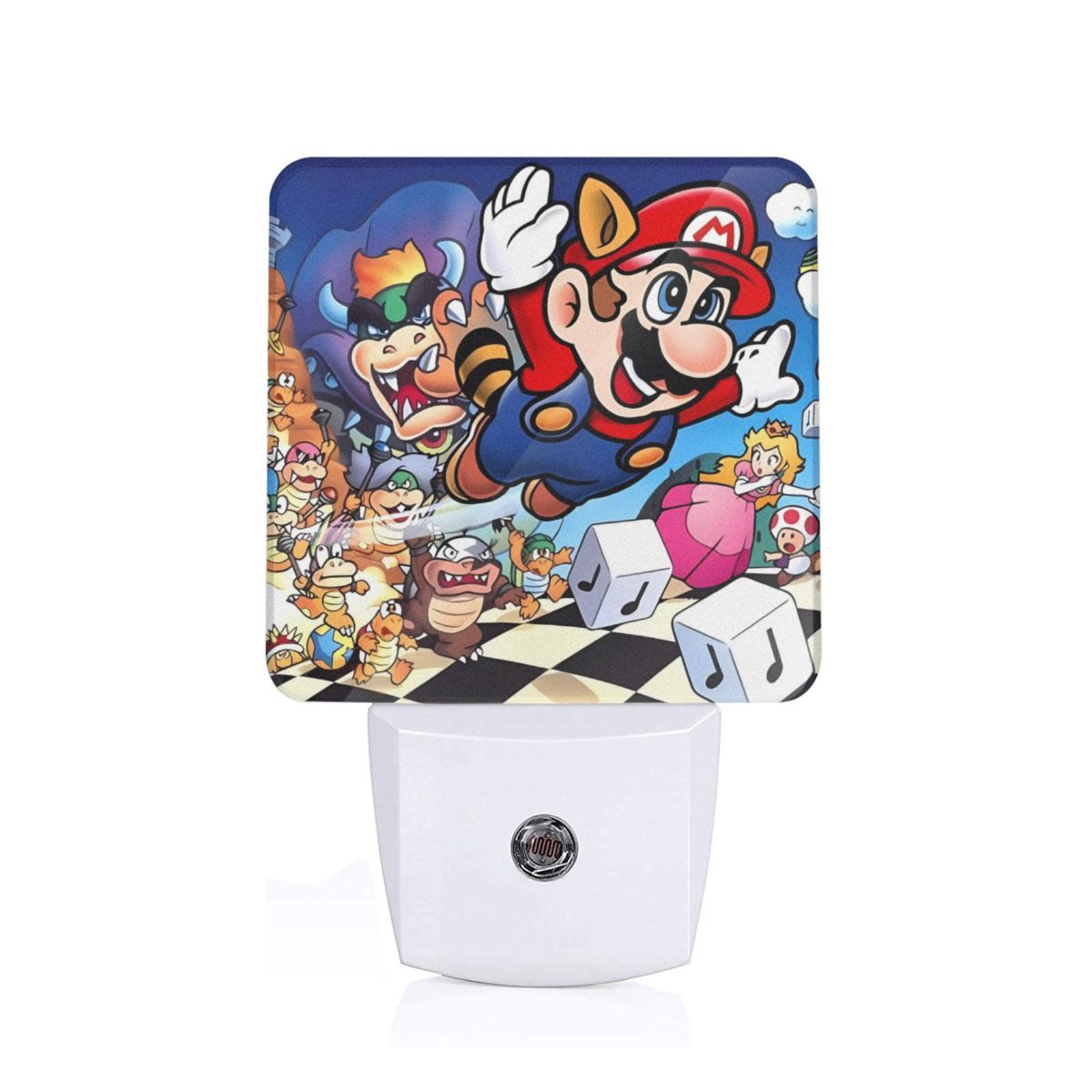 Defioc Mario Print LED Nightlight,Night Lights Plug into Wall with Dusk ...