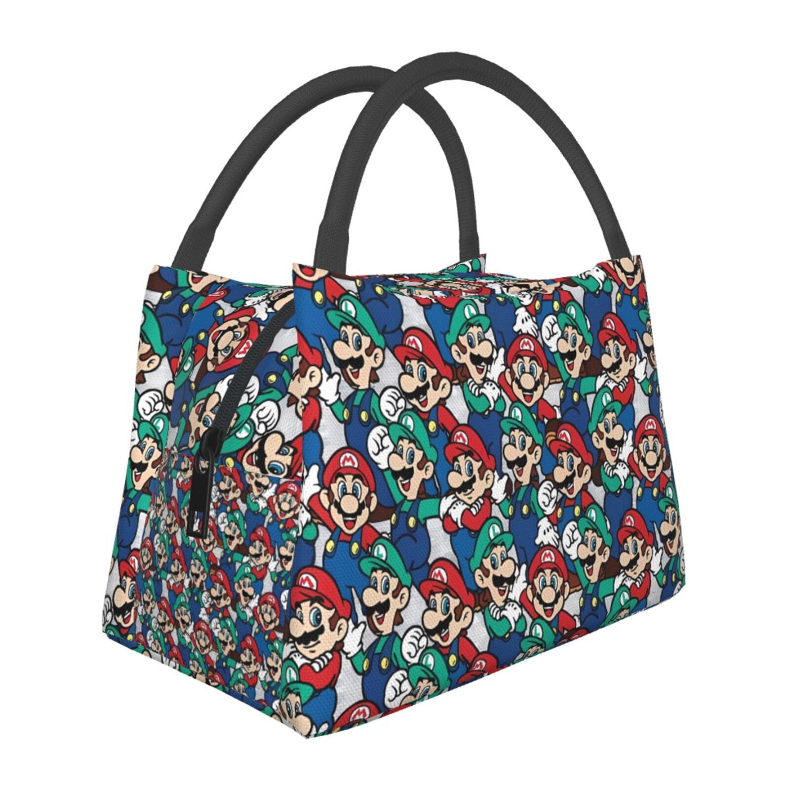 Defioc Mario Print Lunch Bag for Women Men,Insulated Lunch Bag ...