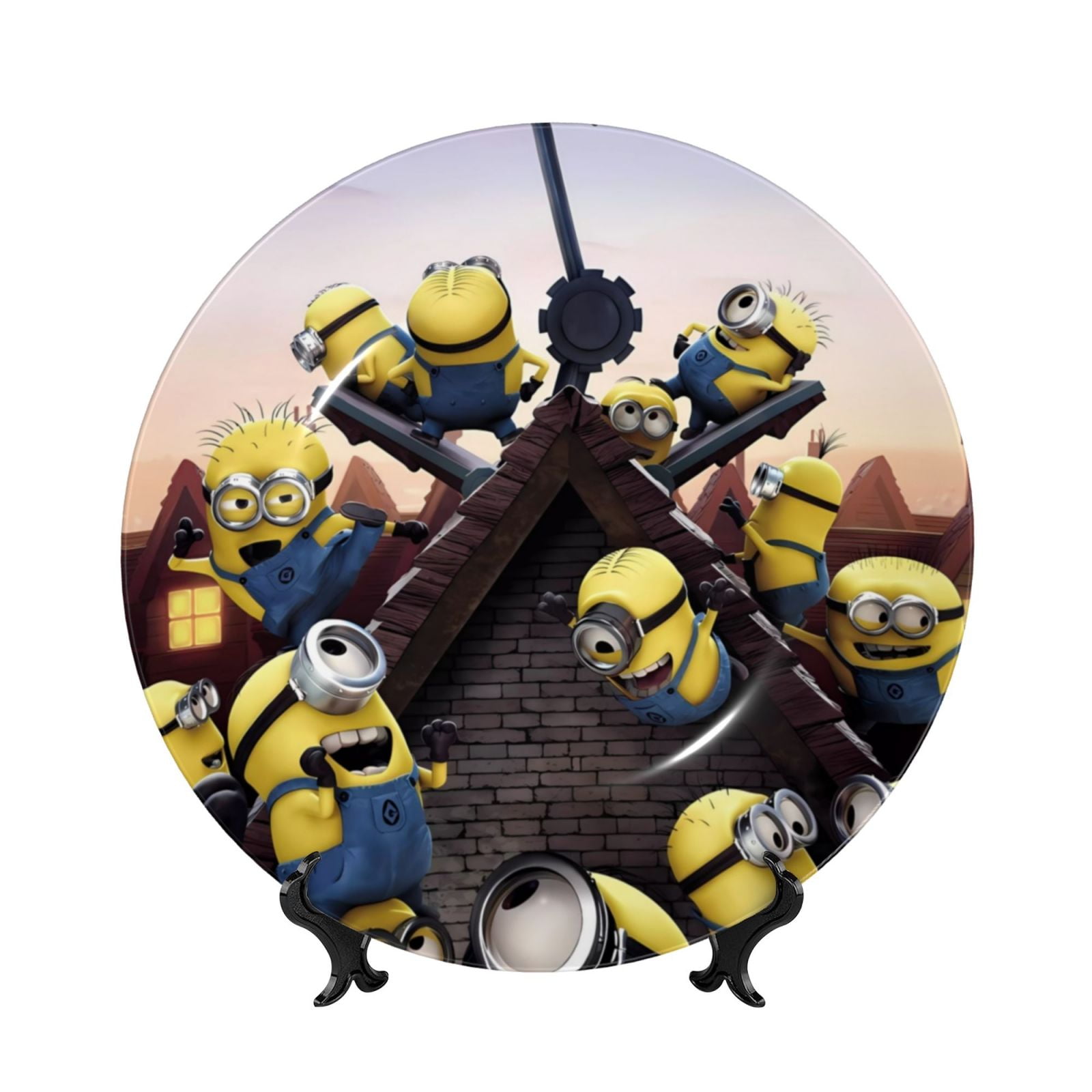 Defioc Minions Pattern Bone China Decorative Plate, Ceramic Dinner ...