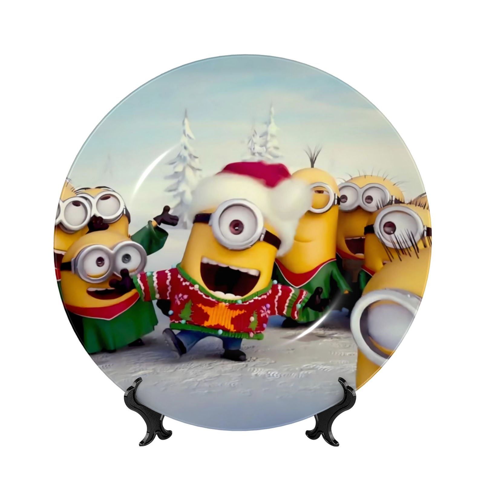 Defioc Minions Pattern Bone China Decorative Plate, Ceramic Dinner ...