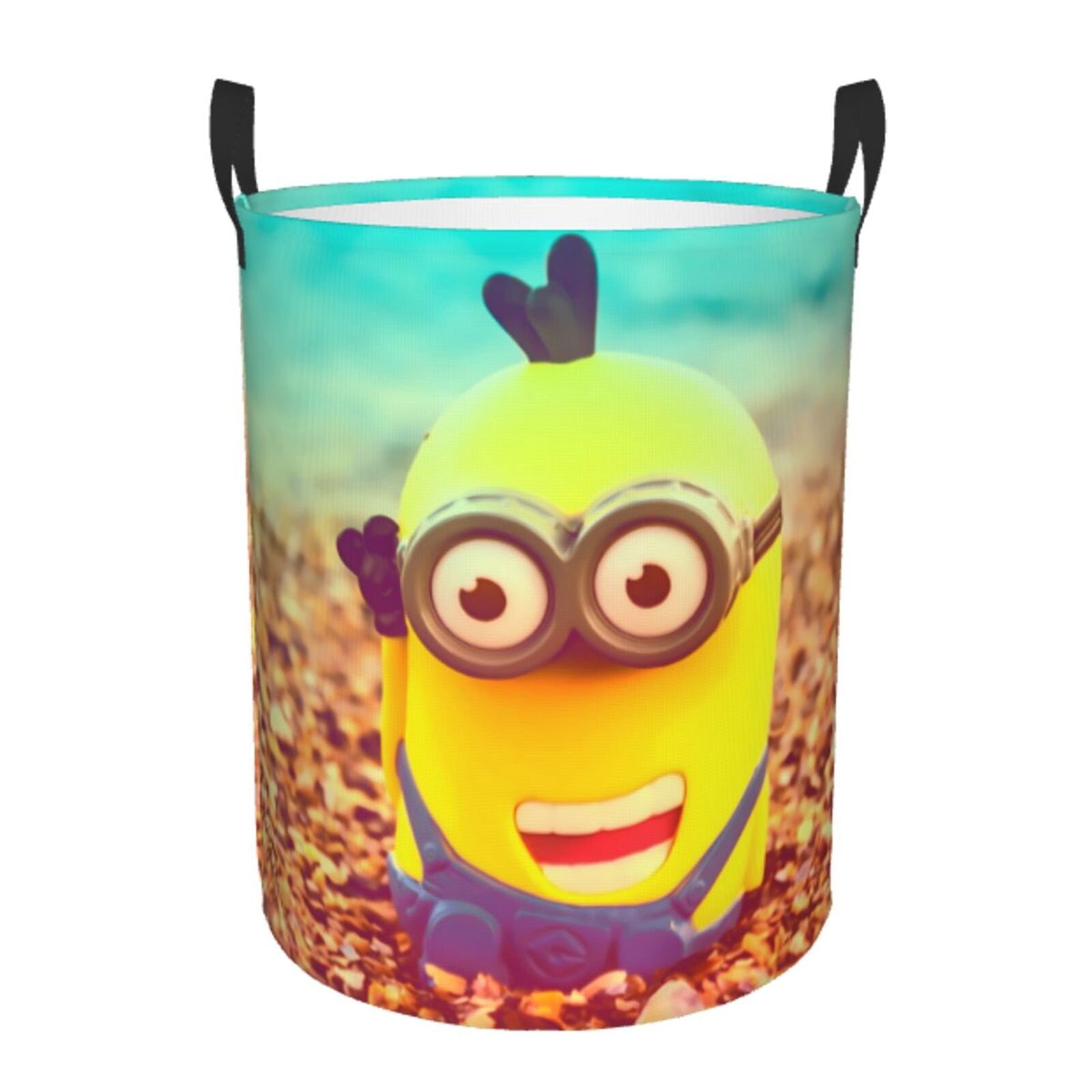 Defioc Minions Print Waterproof Foldable Laundry Hamper Bucket with ...