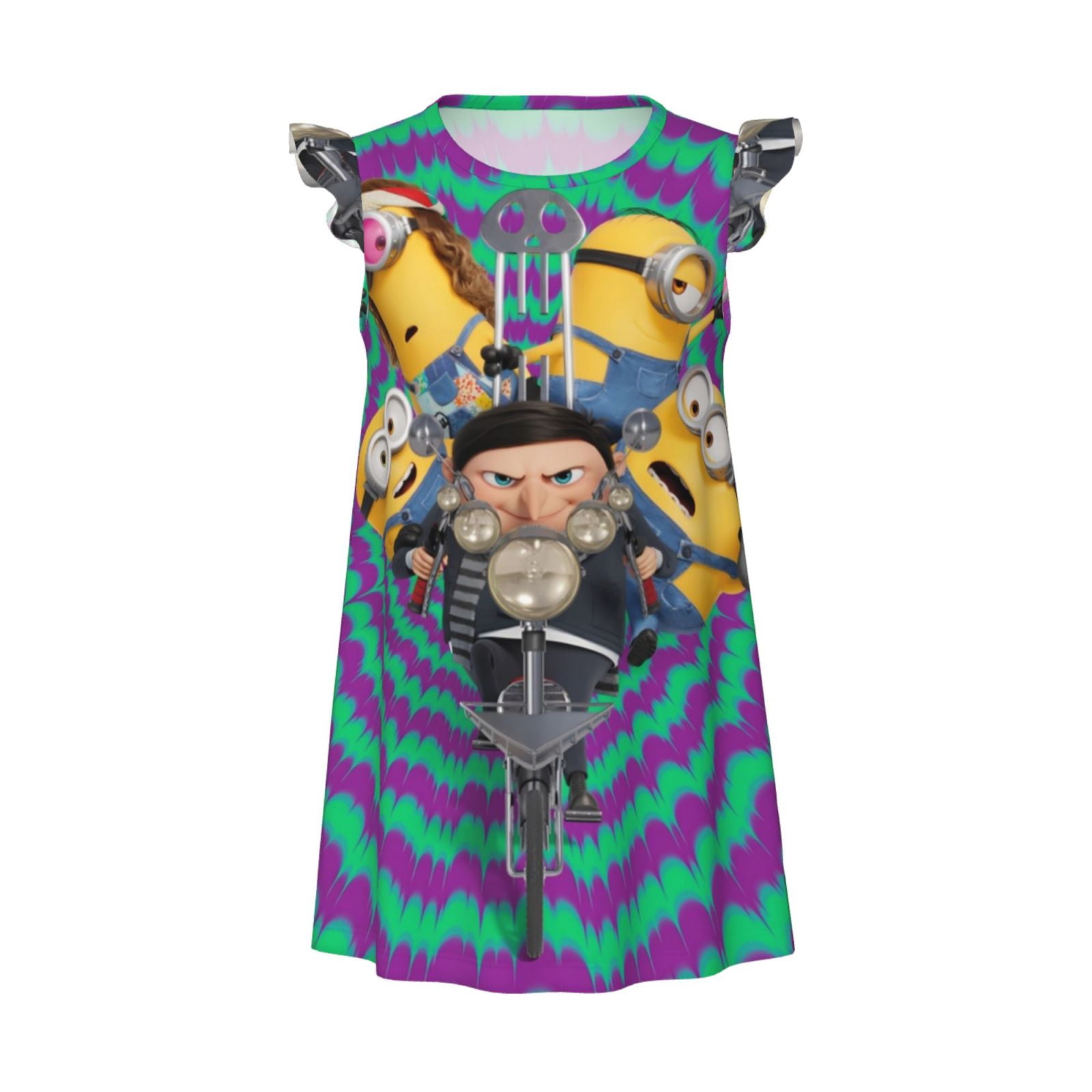 Defioc Minions for Girl's Cute Nightgowns, Pajamas Flutter Short ...