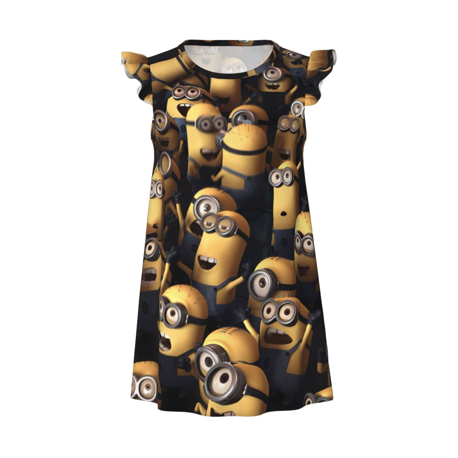 Defioc Minions for Girl's Cute Nightgowns, Pajamas Flutter Short ...