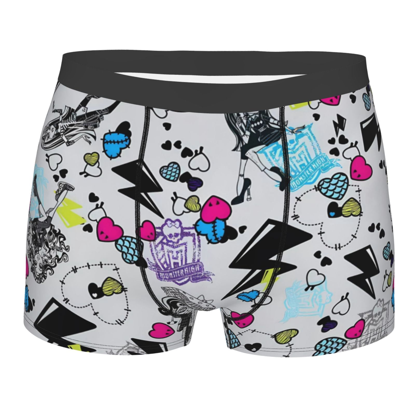 Defioc Monster High Pattern Men's Cotton Boxer Briefs Underwear Cool ...