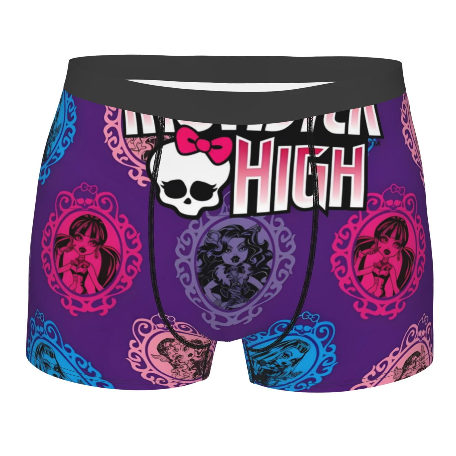 Defioc Monster High Pattern Men's Cotton Boxer Briefs Underwear Cool ...