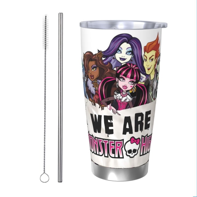 Defioc Monster High Print 20oz Insulated Tumbler with Lid,Coffee Mug ...