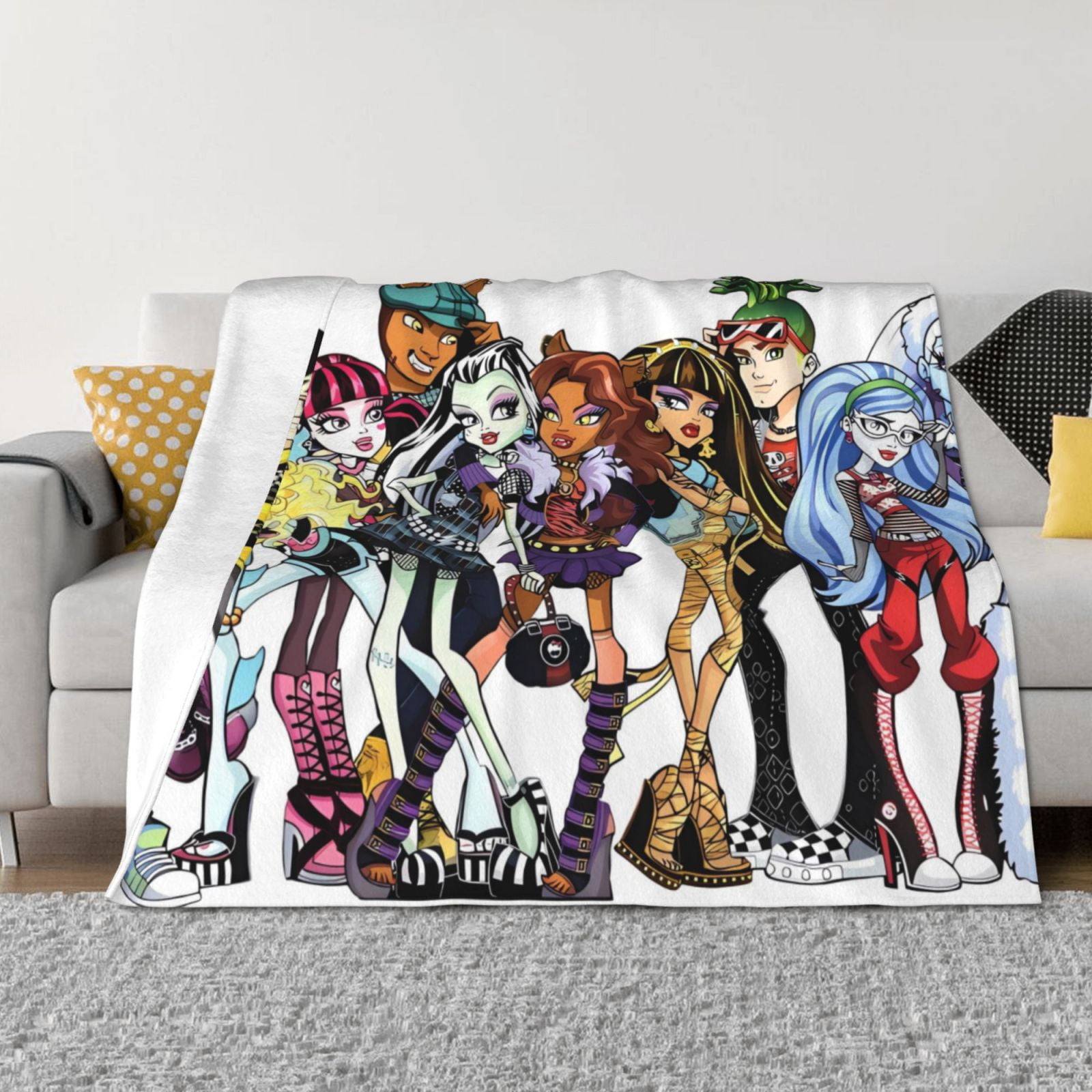 Defioc Monster High Print Fleece Blanket - Plush Throw Blanket - Soft ...