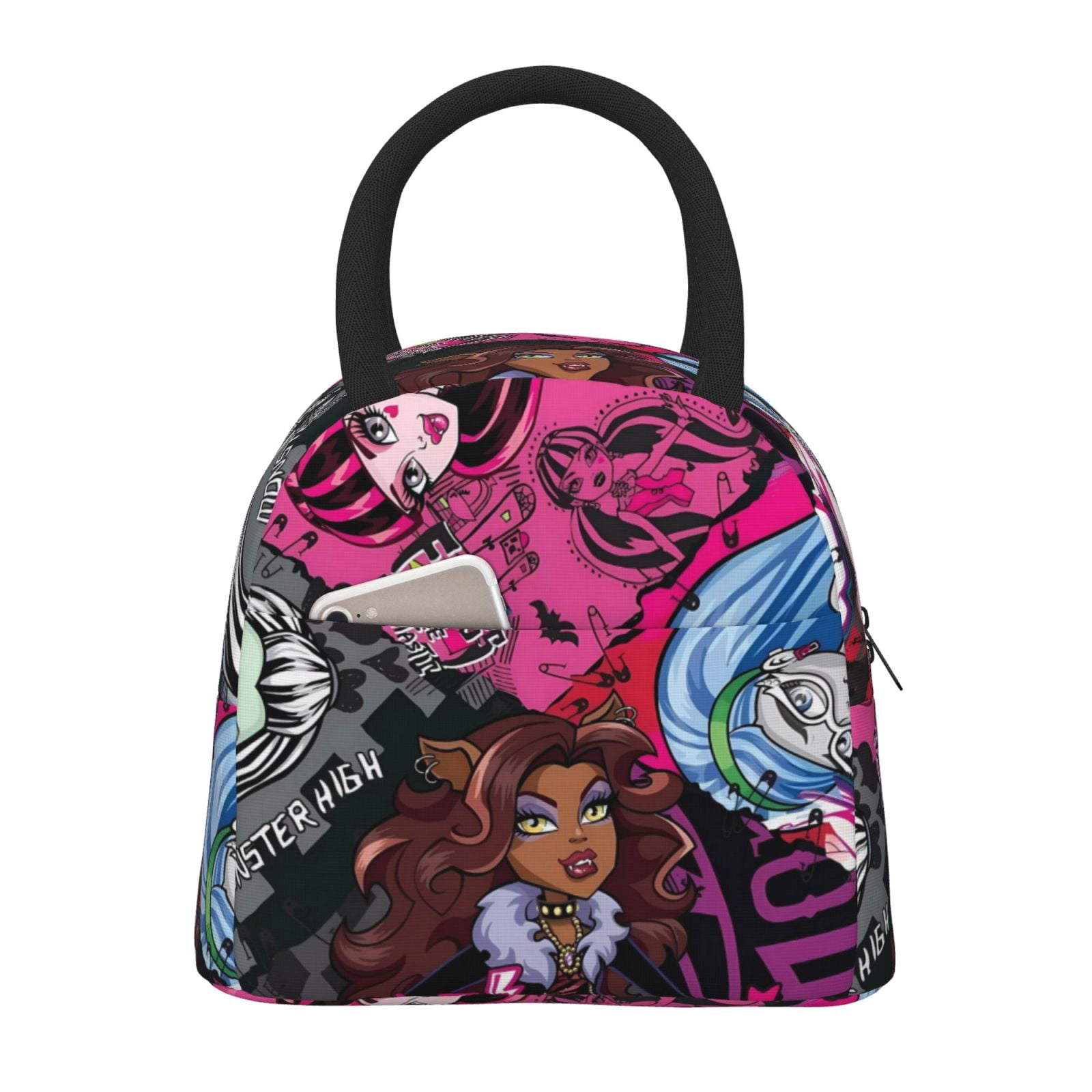 Defioc Monster High Print LunchBag for Women and Men - Leakproof Cooler ...
