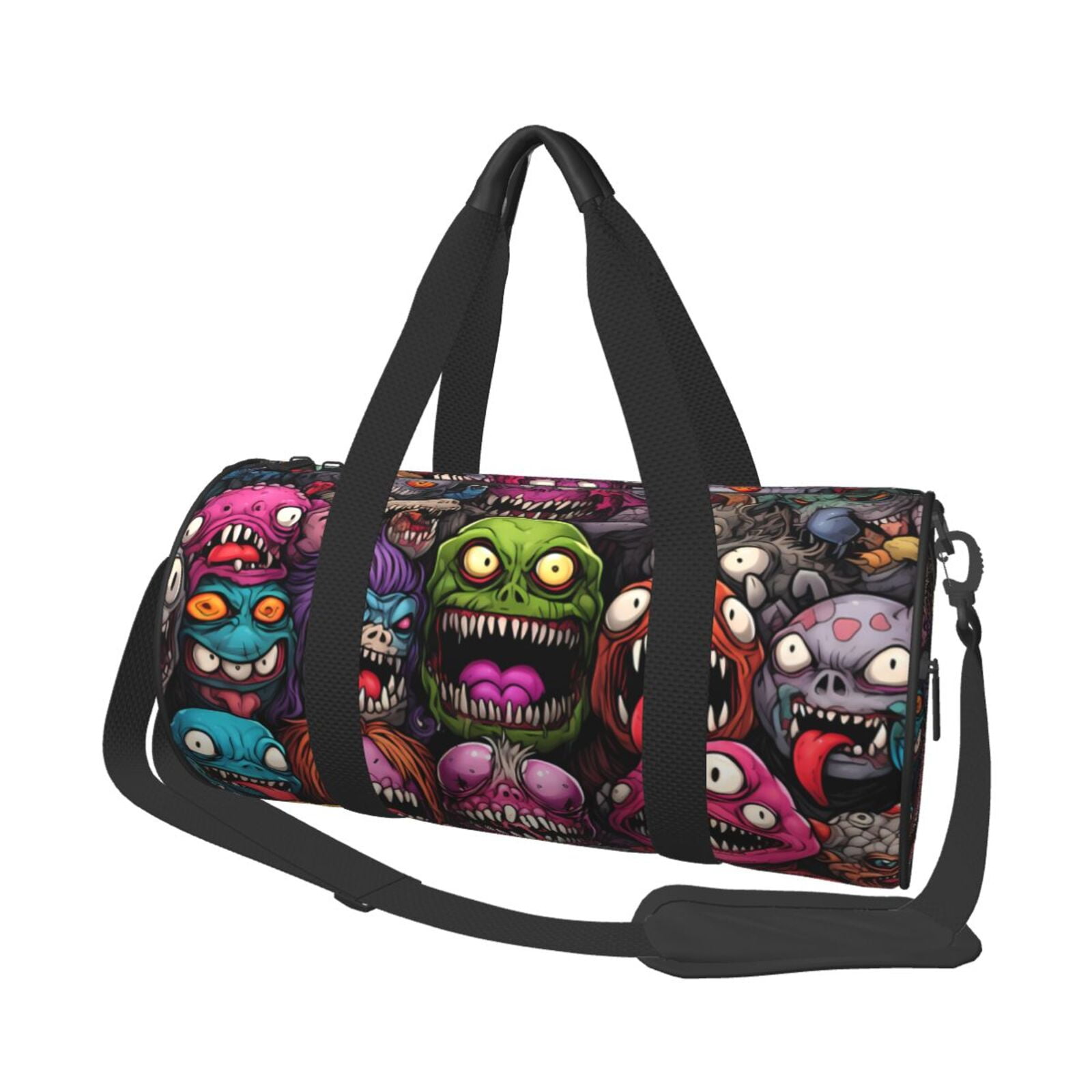 Defioc Monstrous Cartoon Characters for Travel Duffle Bag,Weekender Bag ...