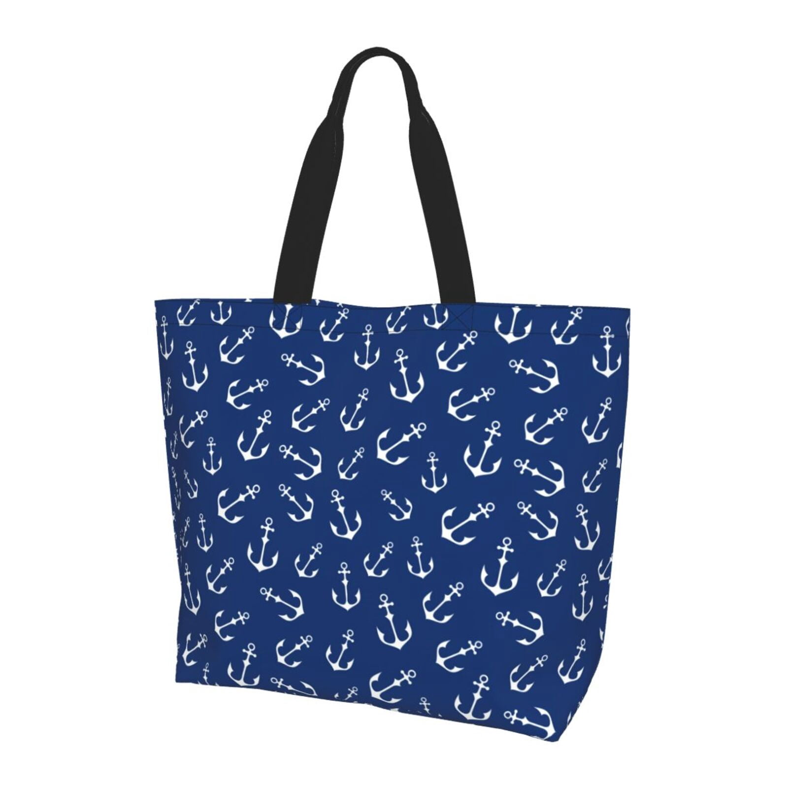 Defioc Nautical Anchorsfor Women's Tote Bag - Shopping Bag Casual ...