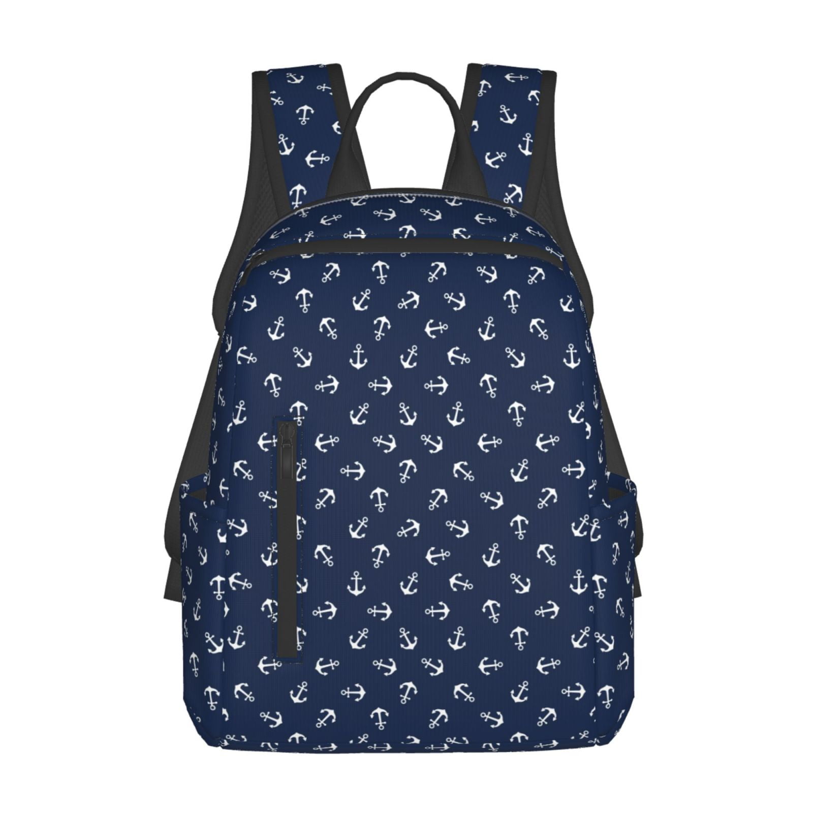 Defioc Nautical Themed Simple Anchors Pattern Travel Laptop Backpack ...