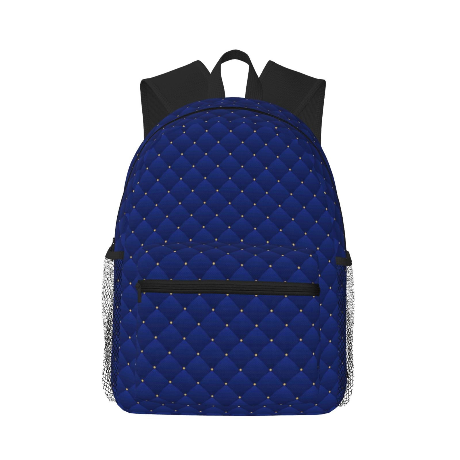Defioc Navy Blue Pattern Laptop Backpack for Men and Women,Casual ...