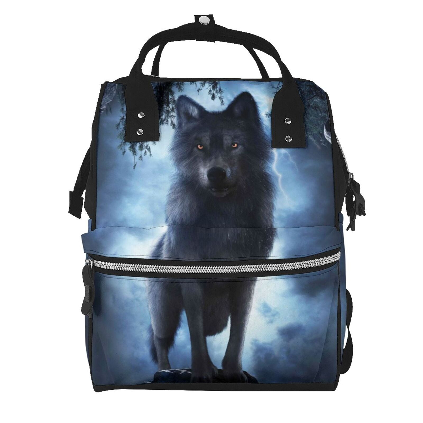 Defioc Night Scene of Wolves for Baby Diaper Bag Backpack - Baby Bag ...