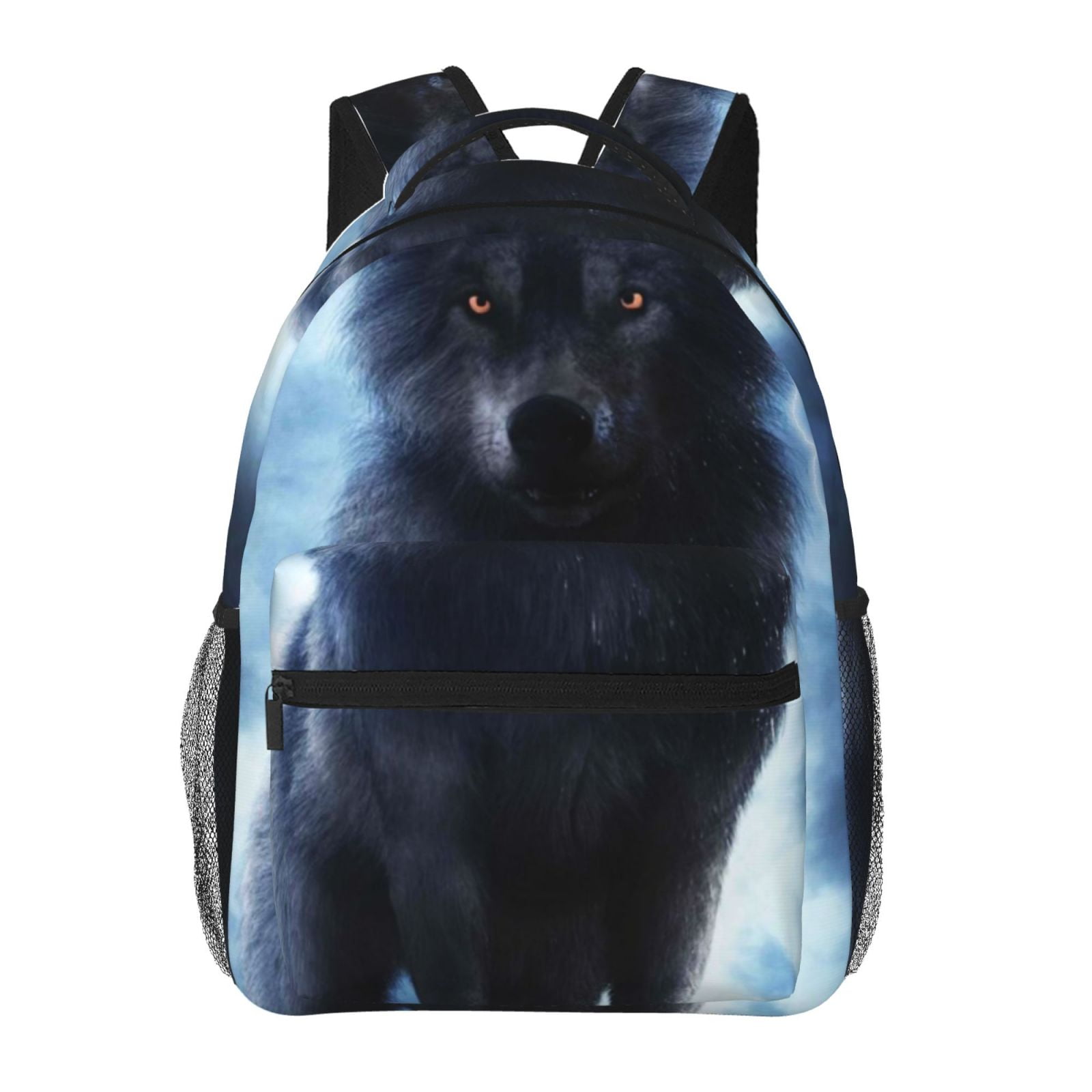 Defioc Night Scene of Wolves Pattern Laptop Backpack,Travel Backpack ...