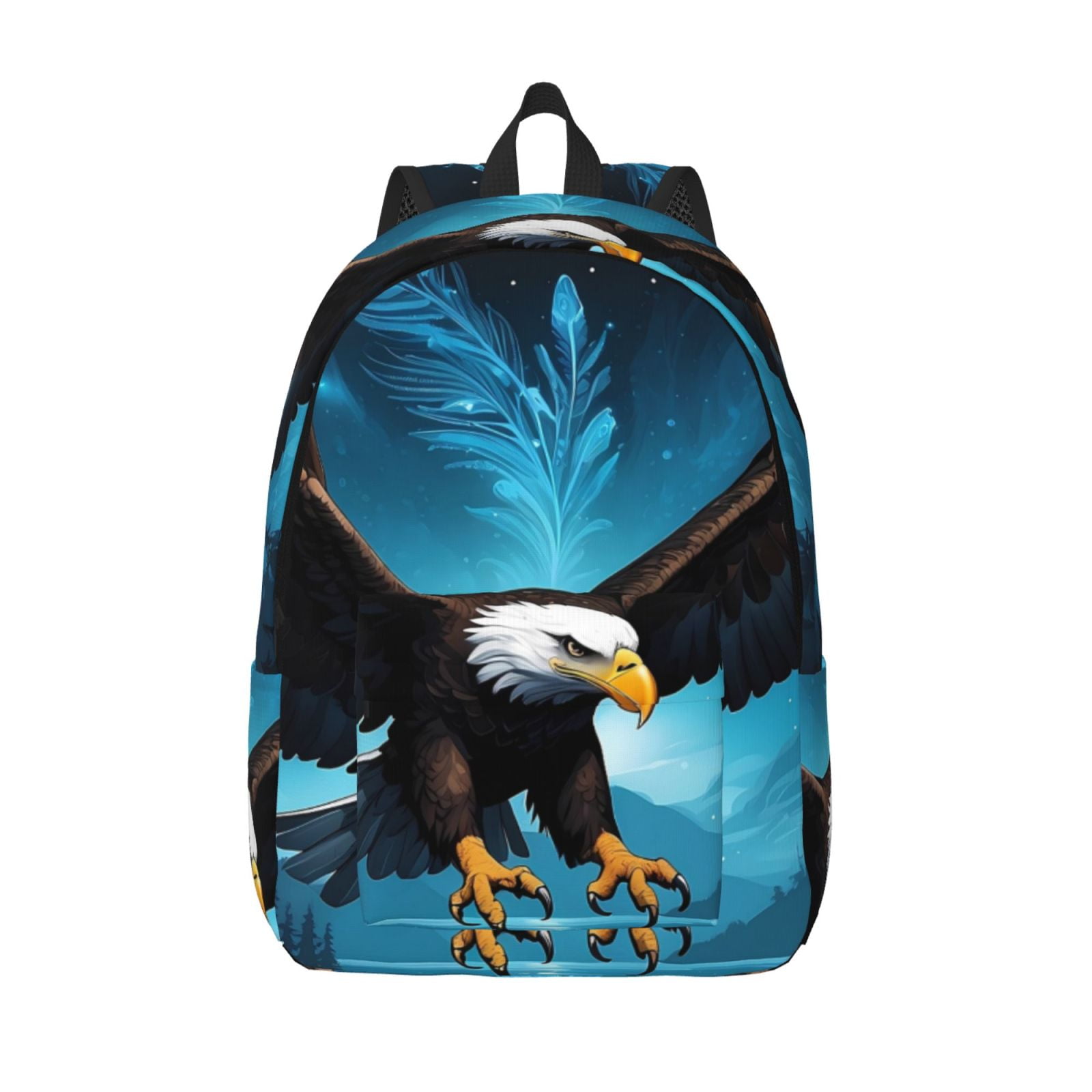 Defioc Night Sky Forest Bald Eagle for Canvas Backpack,Travel Rucksack ...