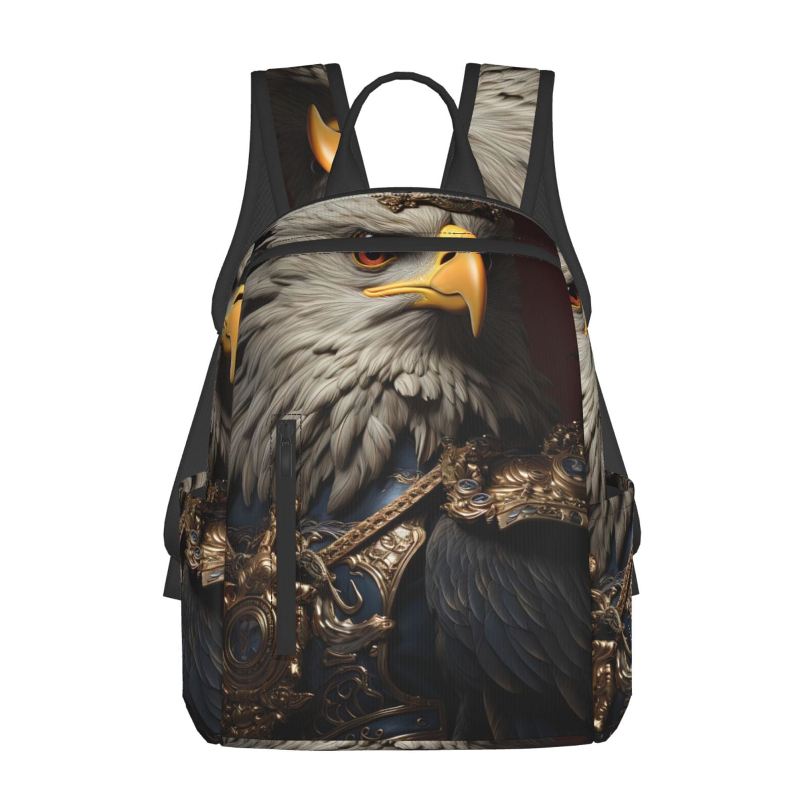 Defioc Noble Style Bald Eagle Pattern Travel Laptop Backpack ...