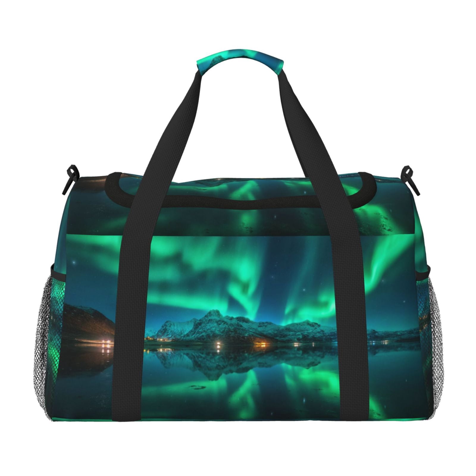 Defioc Northern Lights Print Hand Travel Bag - Foldable Travel Duffel ...