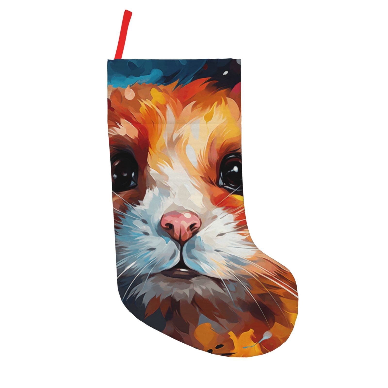 Defioc Oil Painting Colorful Hamster for Christmas Stockings 18 ...