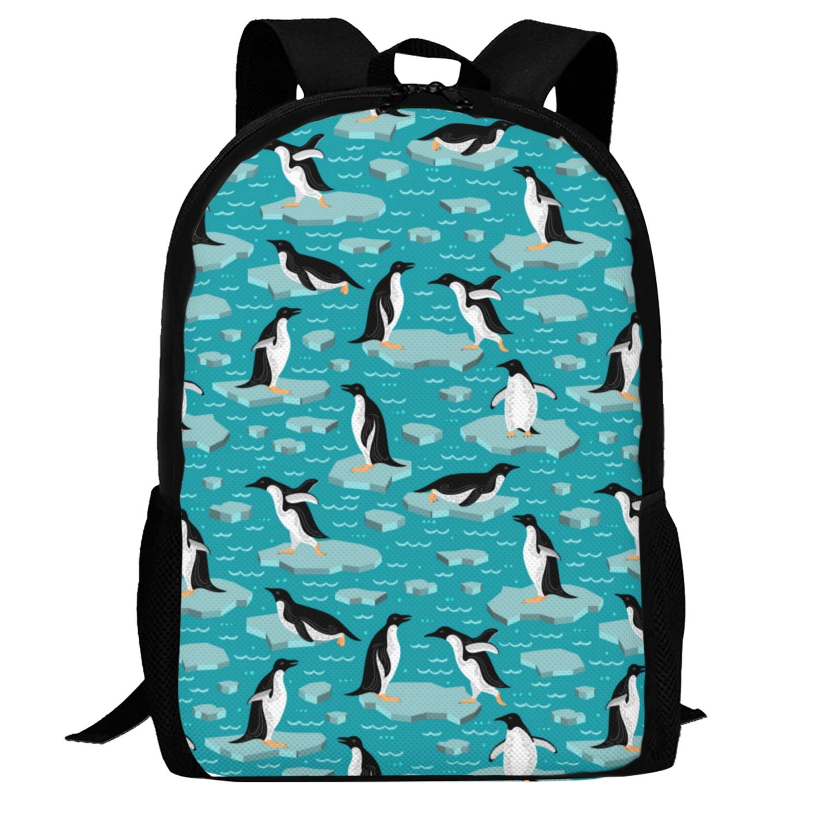 Defioc Penguins On The Ice In The Sea Pattern Carry on Backpack,16.5x12 ...