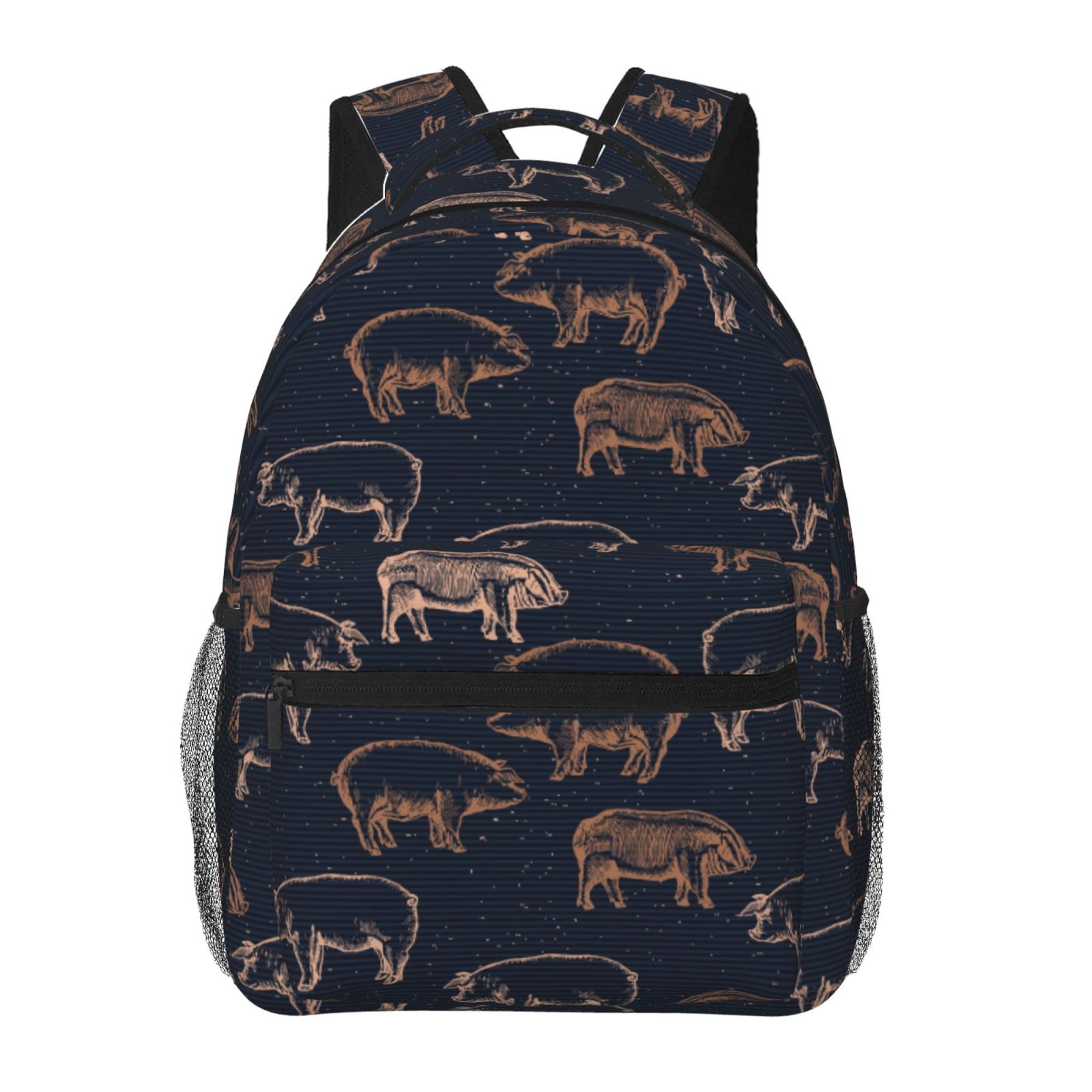 Defioc Pig Farm Pattern Laptop Backpack,Travel Backpack Outdoor ...