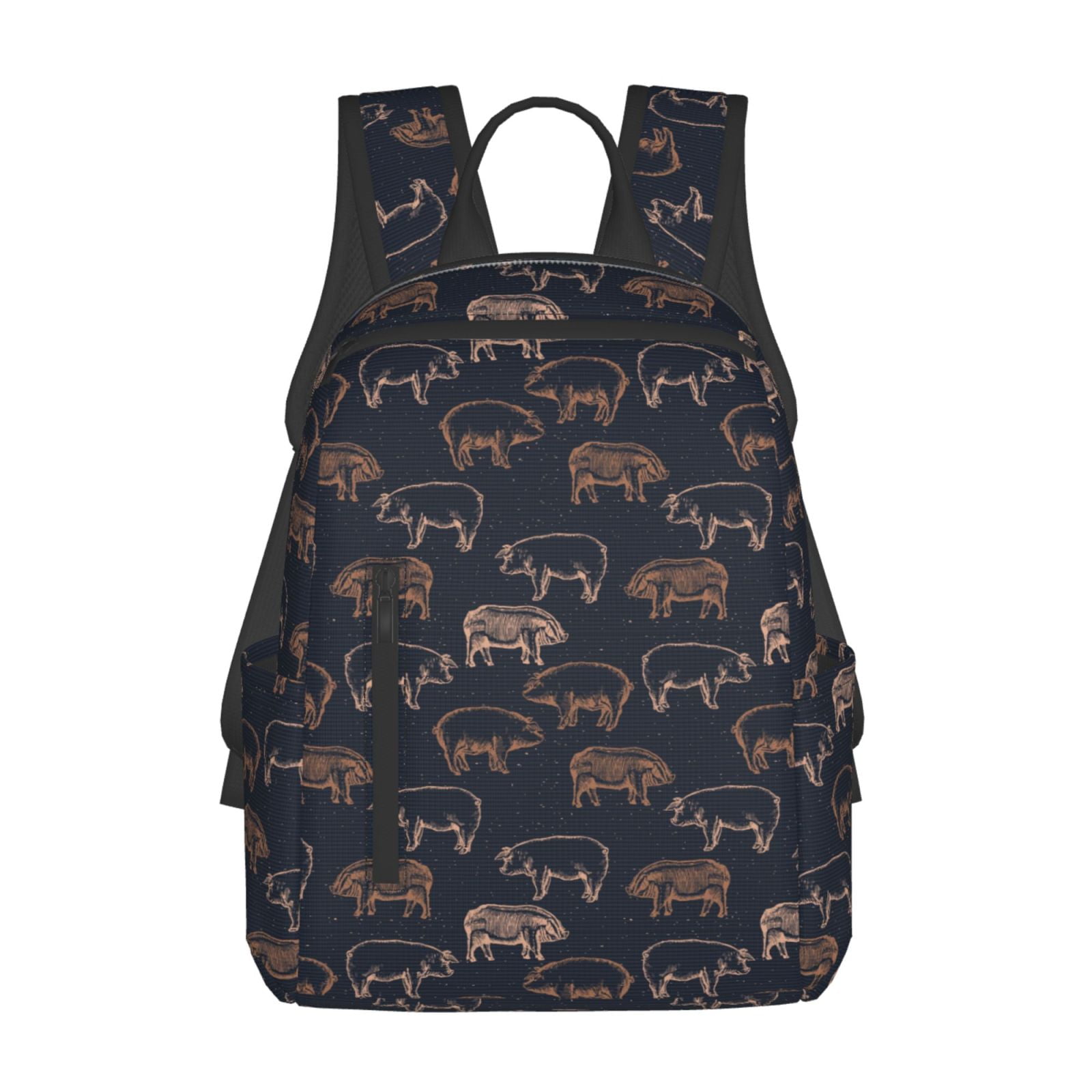 Defioc Pig Farm Pattern Travel Laptop Backpack,Lightweight Backpack ...