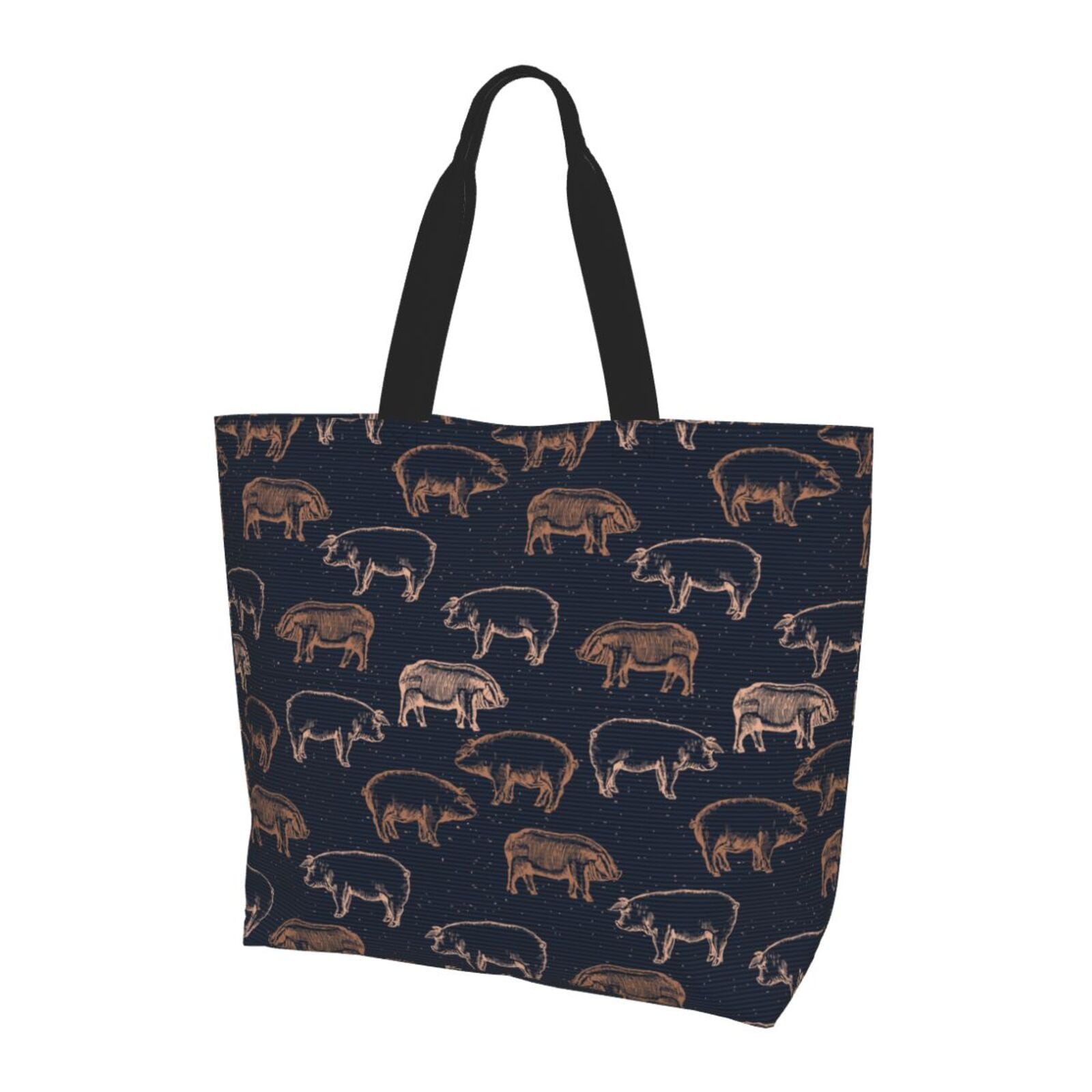 Defioc Pig Farmfor Women's Tote Bag - Shopping Bag Casual Shoulder Bag ...