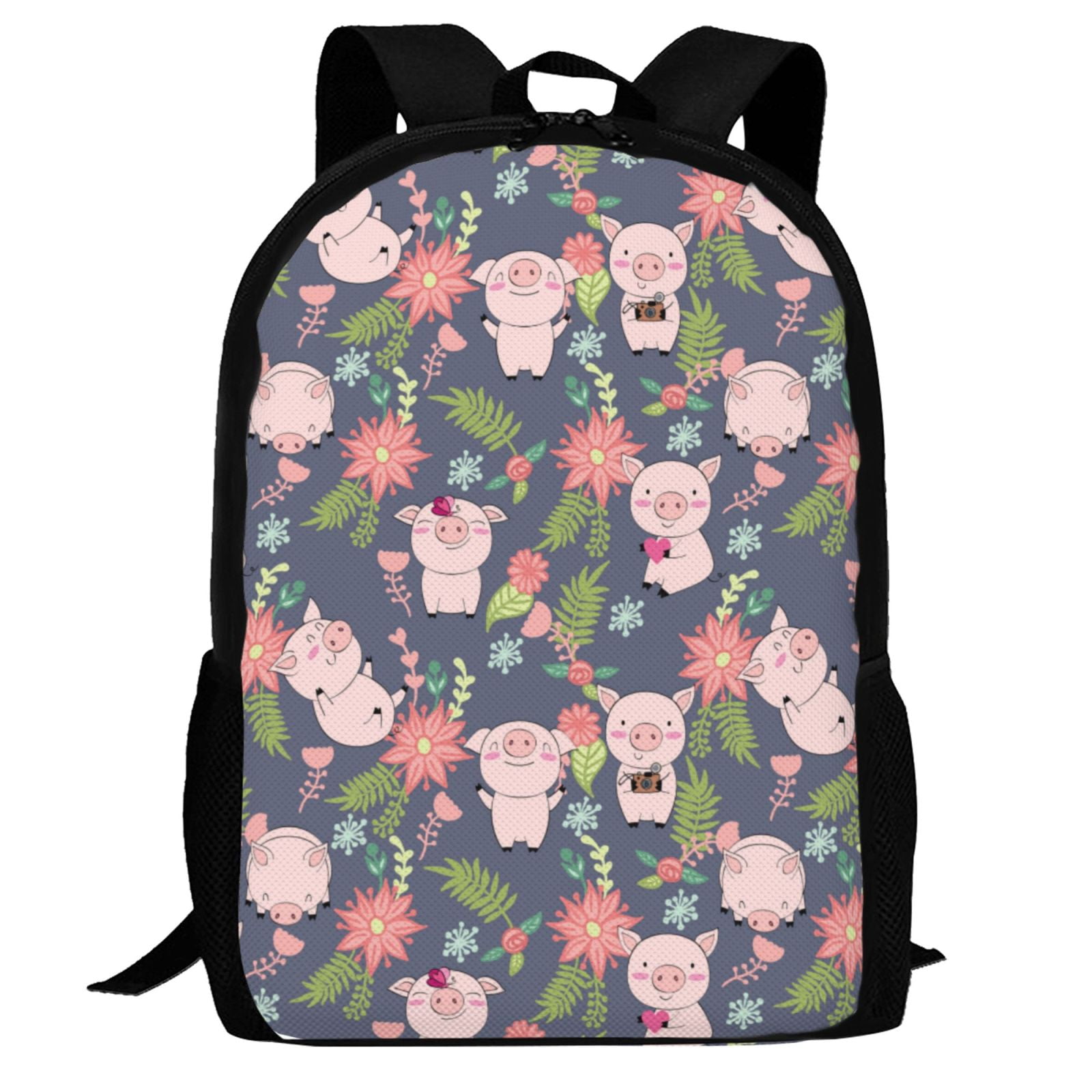 Defioc Pigs 1 Pattern Carry on Backpack,16.5x12.5x5.5 Personal Item Bag ...