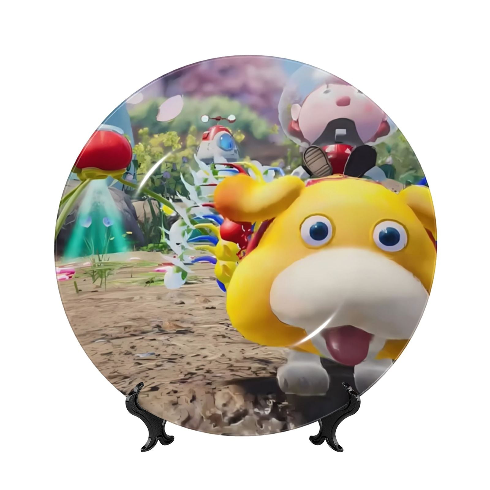 Defioc Pikmin Pattern Bone China Decorative Plate, Ceramic Dinner Plate ...