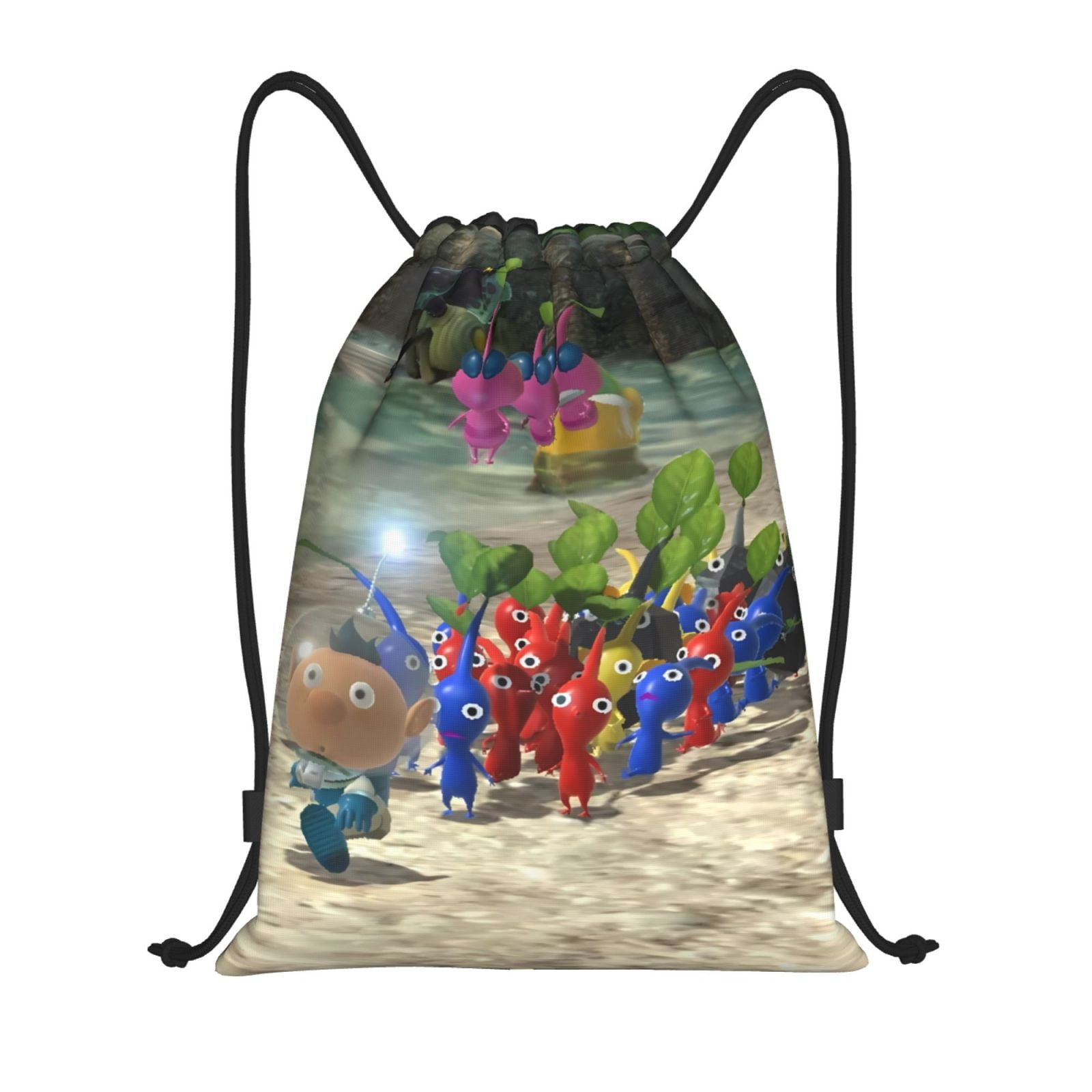 Defioc Pikmin for Drawstring Backpack Sports Gym Bag for Women Men ...