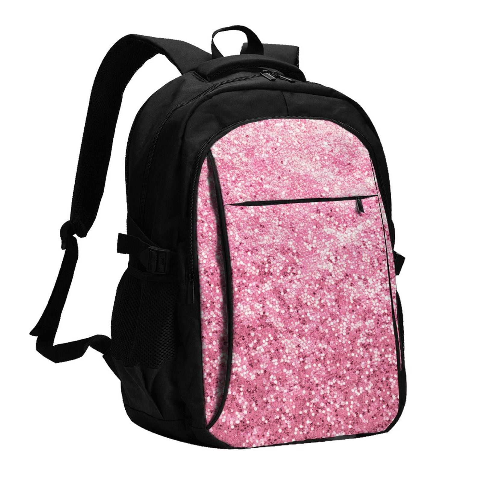 Defioc Pink Glitter for Travel Backpack for Women,15.6 inch Laptop ...