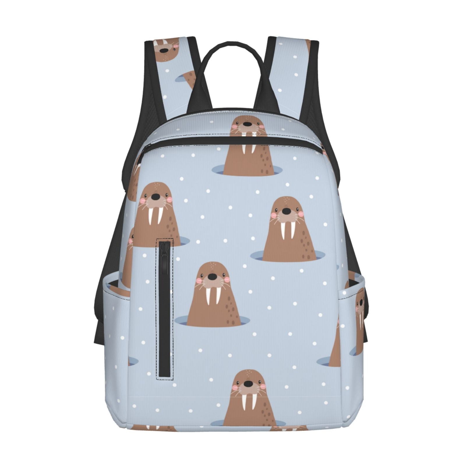 Defioc Playful Walrus Wonders Pattern Travel Laptop Backpack ...
