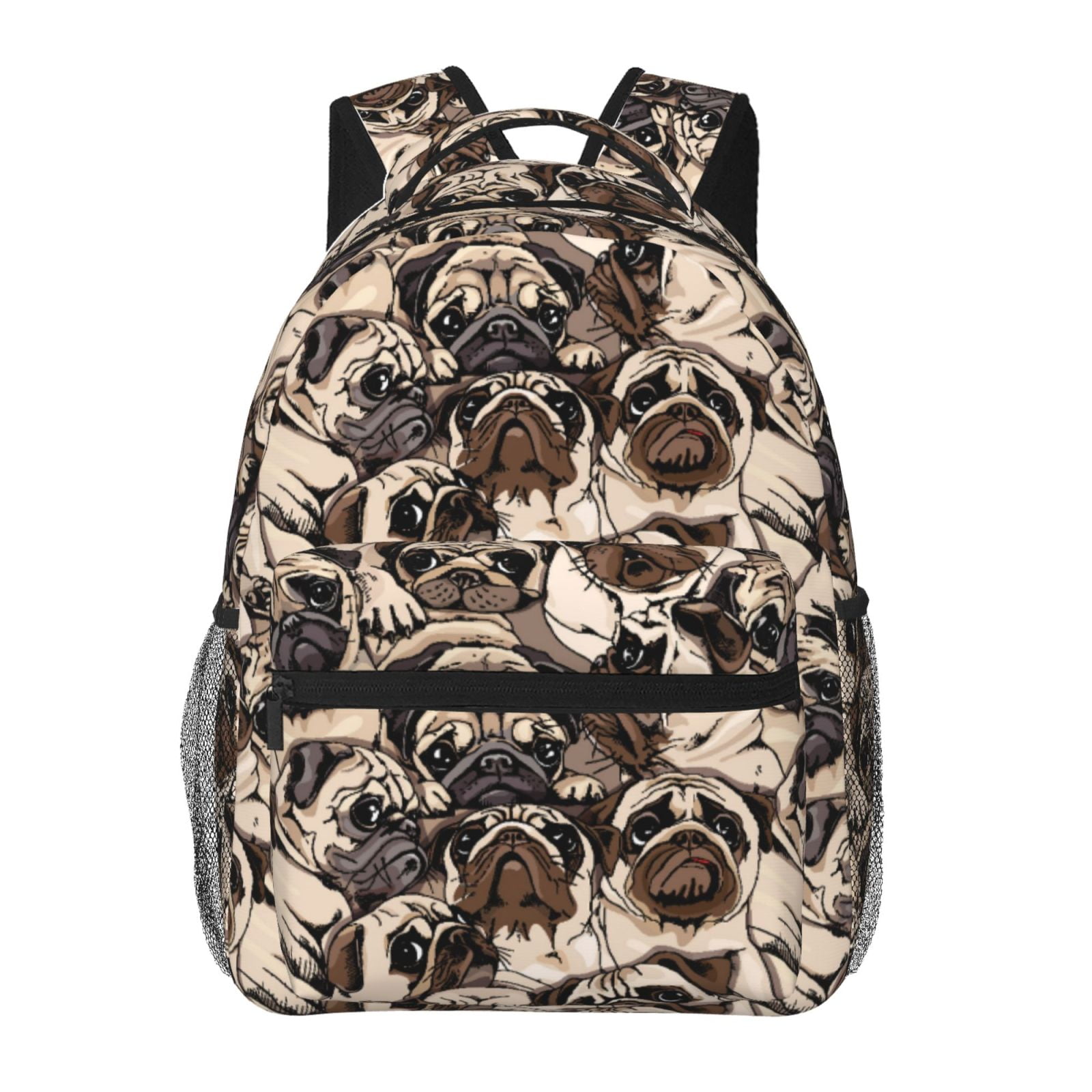 Defioc Pug Pattern Laptop Backpack,Travel Backpack Outdoor Activities ...