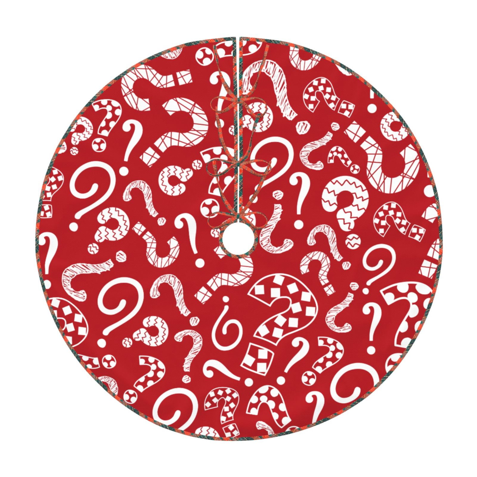 Defioc Question Marks1 for Christmas Tree Skirt Snowman Xmas Tree Skirt ...