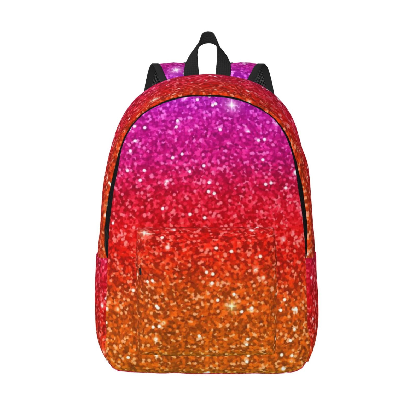 Defioc Rainbow Glitter for Canvas Backpack,Travel Rucksack Unisex ...