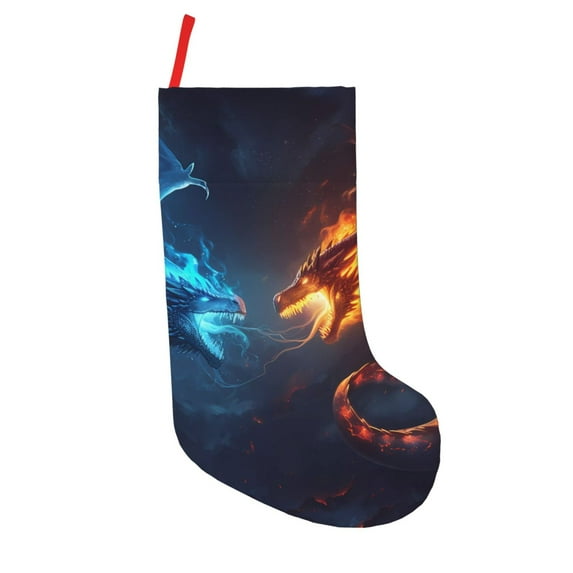 Defioc Red And Blue Fire Dragon C for Christmas Stockings 18 ...