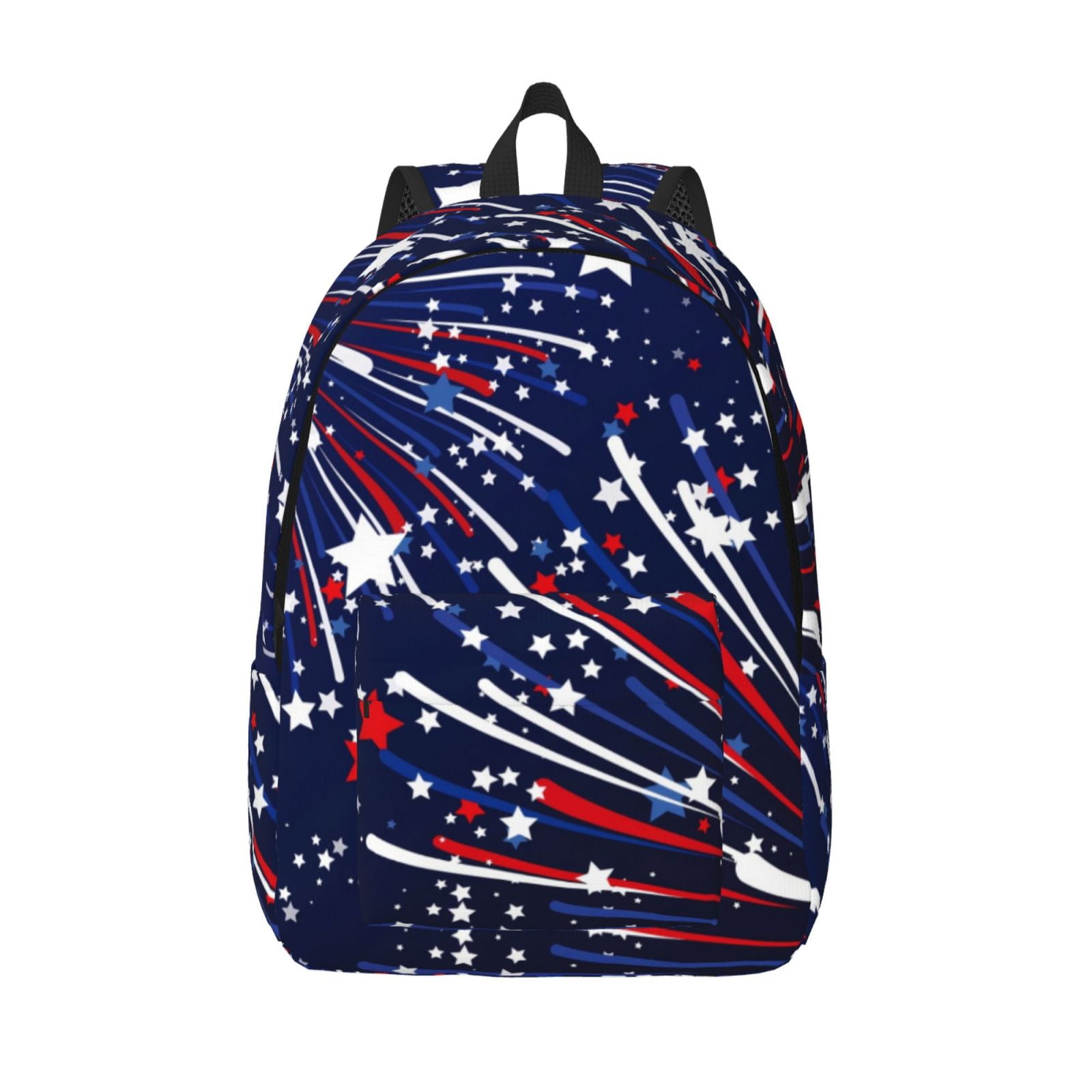 Defioc Red White Blue Fireworks 1 for Canvas Backpack,Travel Rucksack ...