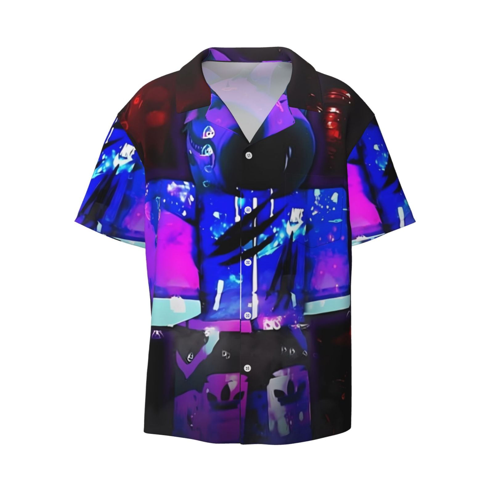 Defioc Roblox Men's Short Sleeve Button Down Hawaiian Shirt for Men ...