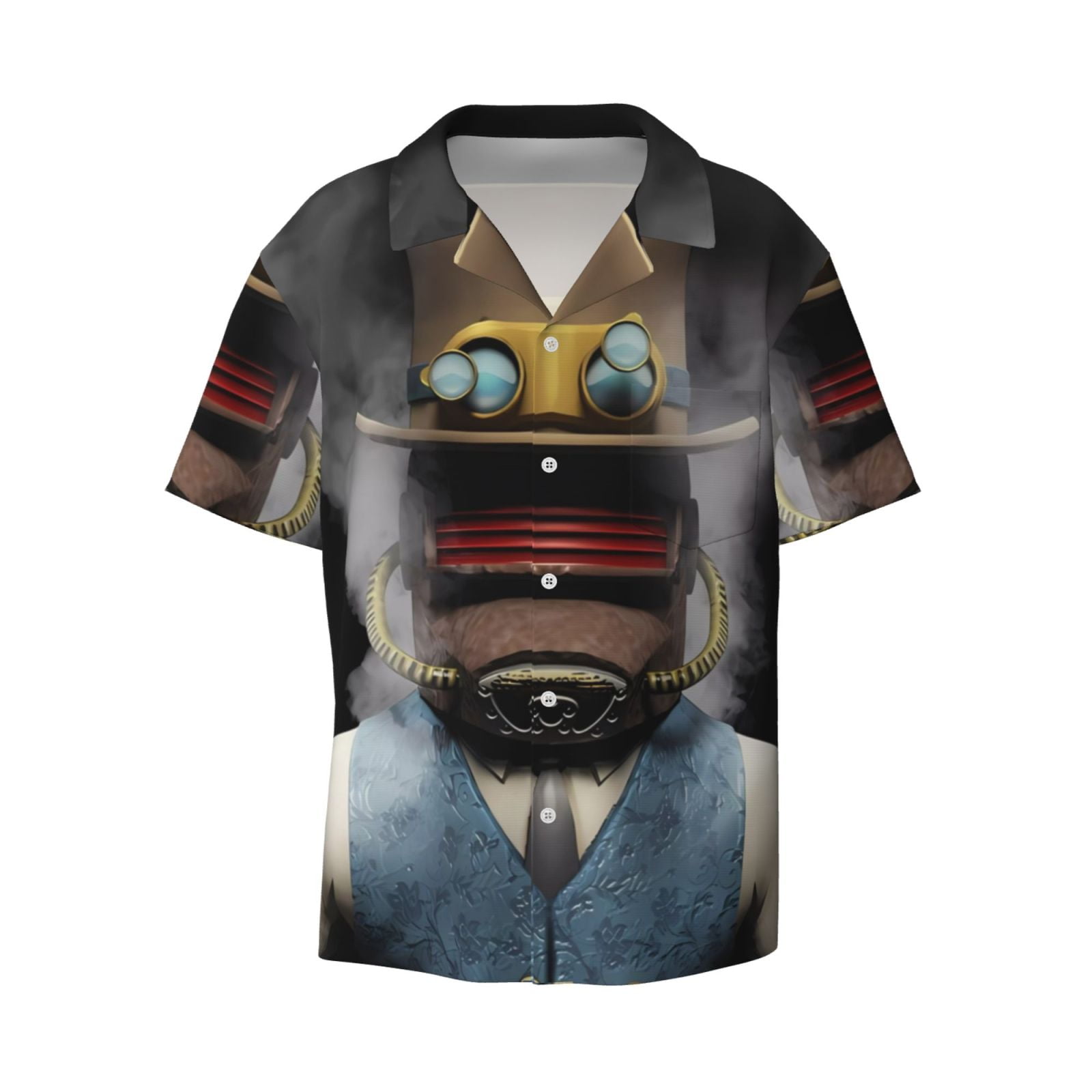 Defioc Roblox Men's Short Sleeve Button Down Hawaiian Shirt for Men ...