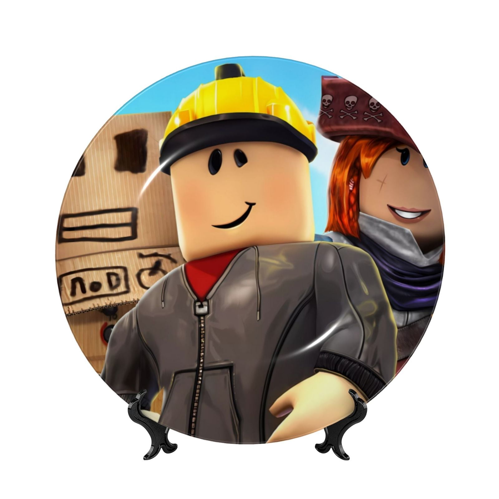 Defioc Roblox Pattern Bone China Decorative Plate, Ceramic Dinner Plate ...