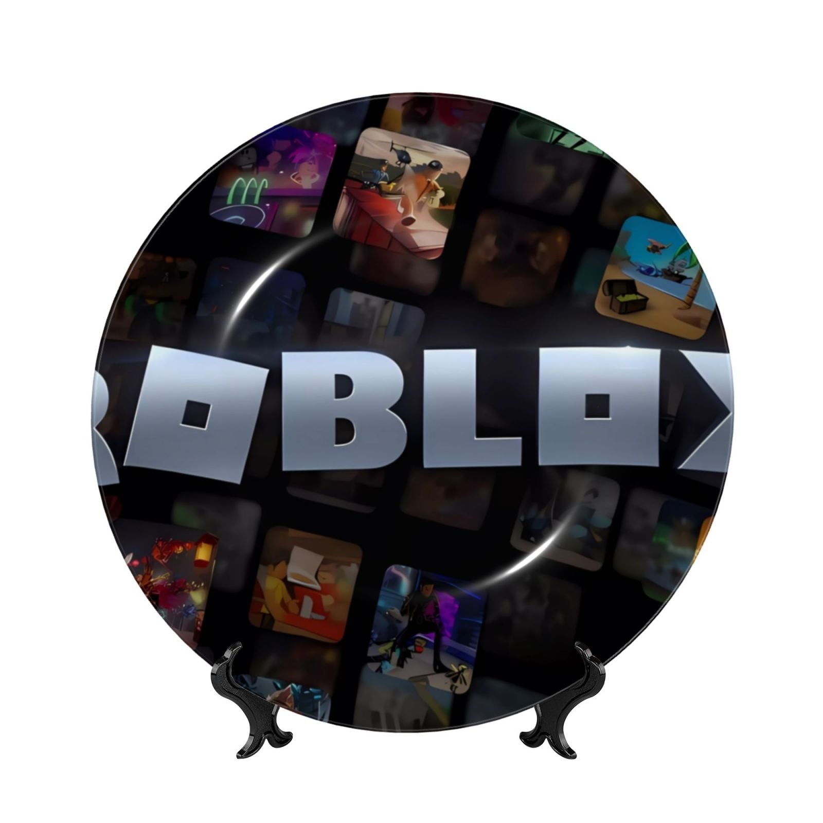 Defioc Roblox Pattern Bone China Decorative Plate, Ceramic Dinner Plate ...