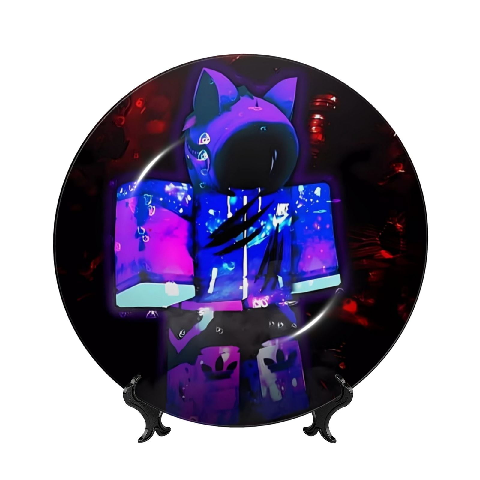 Defioc Roblox Pattern Bone China Decorative Plate, Ceramic Dinner Plate ...