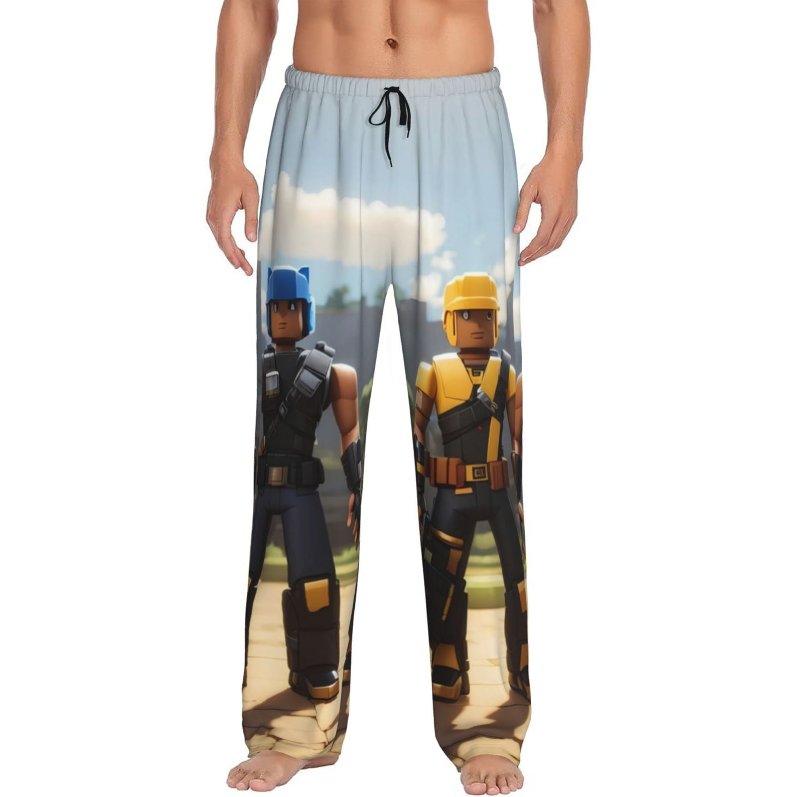 Defioc Roblox Pattern Men's Pajama Pants,Soft Sleepwear Pants PJ ...