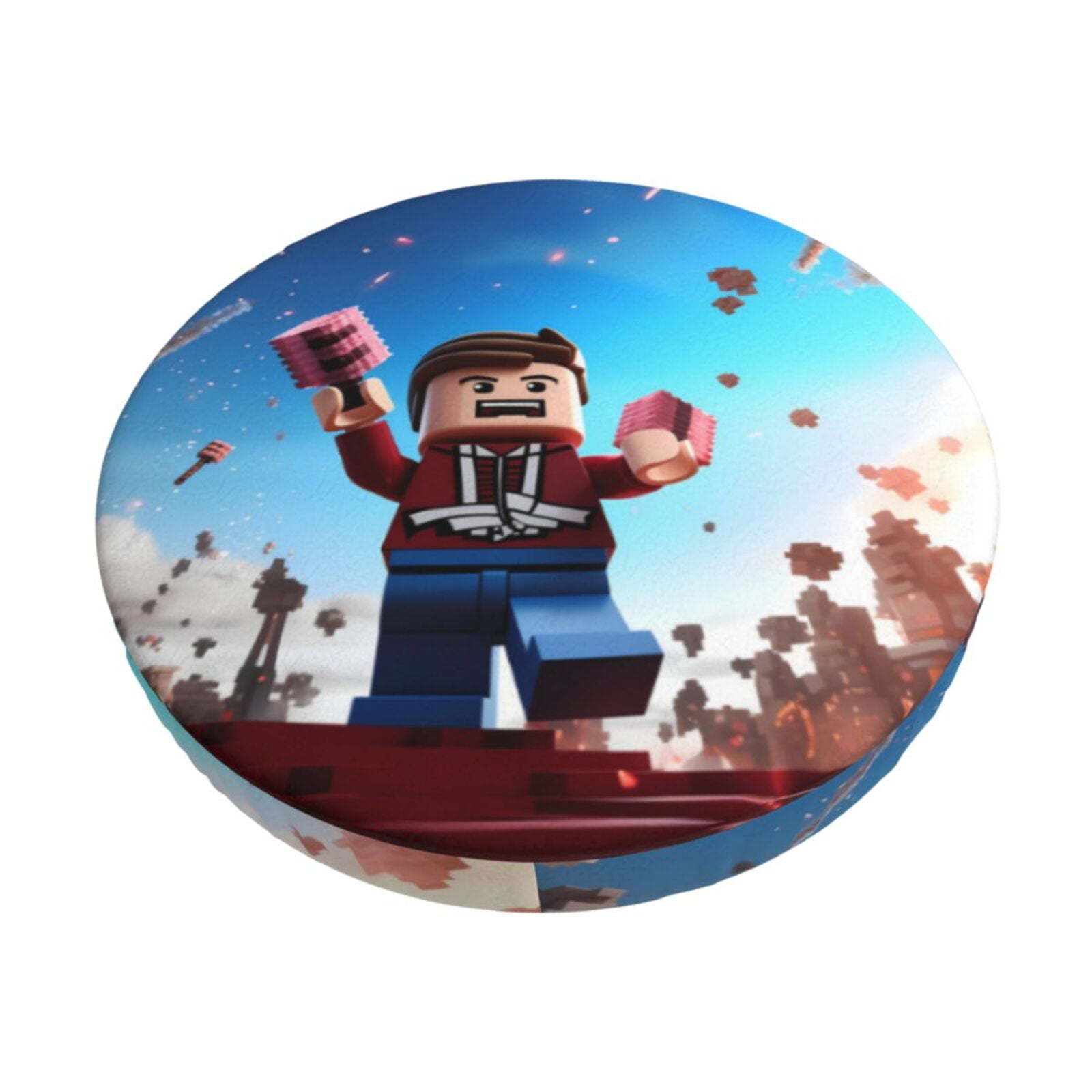 Defioc Roblox Print Bar Stool Cover,Round Seat Cushion for Barstool ...