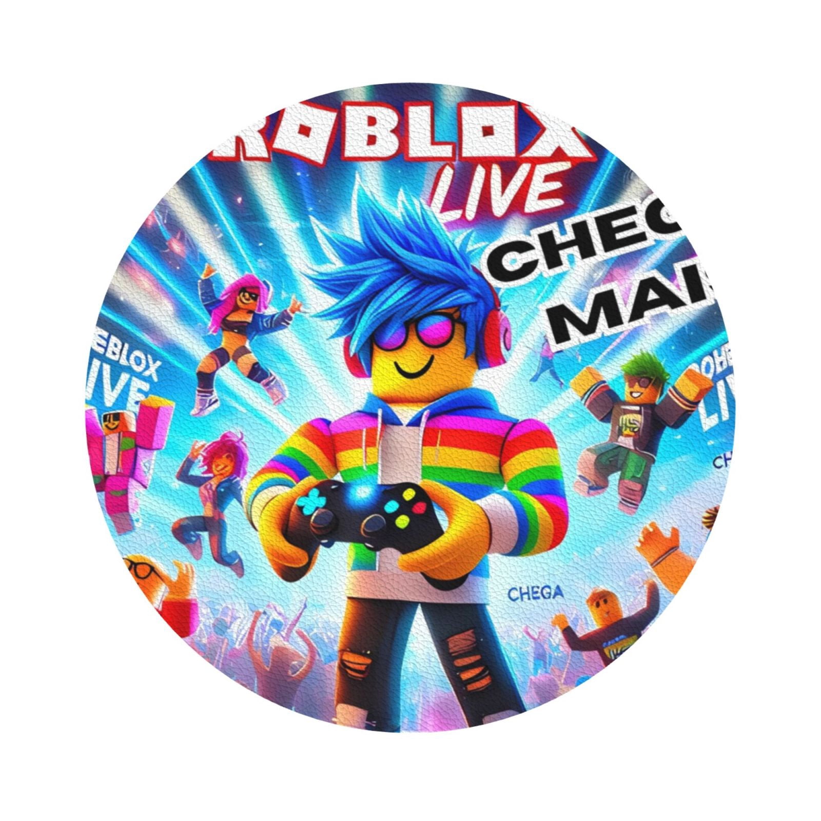 Defioc Roblox Print Coasters for Drinks,Leather Coasters Set of 6 for ...